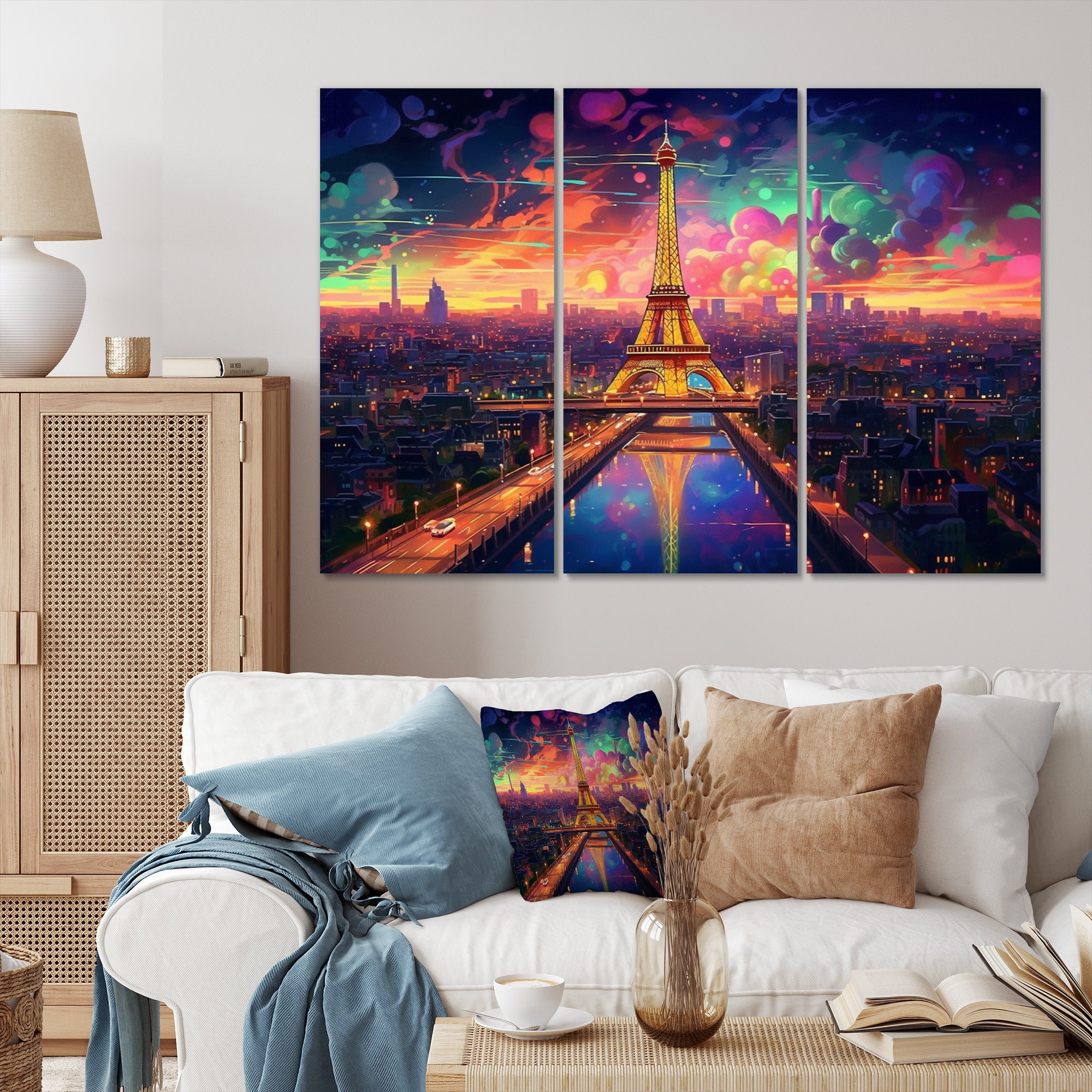 Winston Porter Futuristic Paris Eiffel Tower Scenery V - Franch Canvas ...