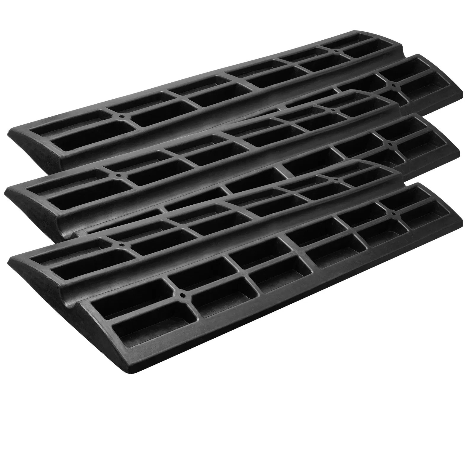 EvoNet Heavy Duty Rubber Curb Ramps (3-pack) - 33,069 Lbs Capacity, 2.6 ...