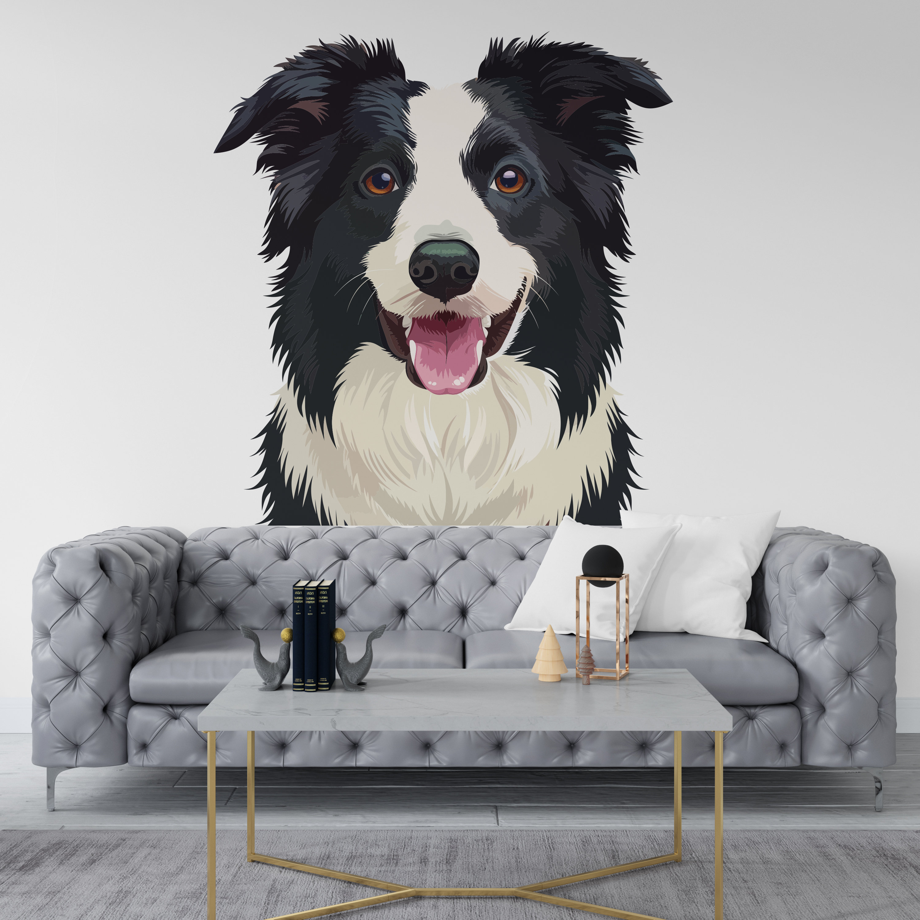 Winston Porter Border Collie Wall Decal Dog Mom Decor Dog Kids Dog Wall ...