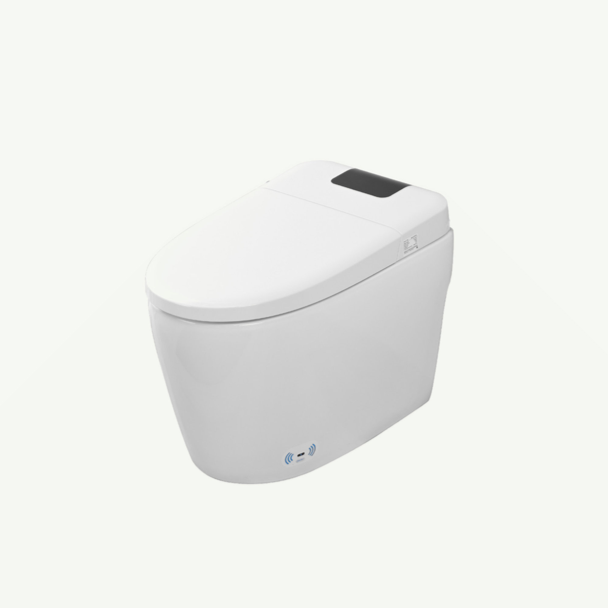 Wenty Smart Toilet Bidet Combo With Foot Sensor Open Cover/Seat, LED ...
