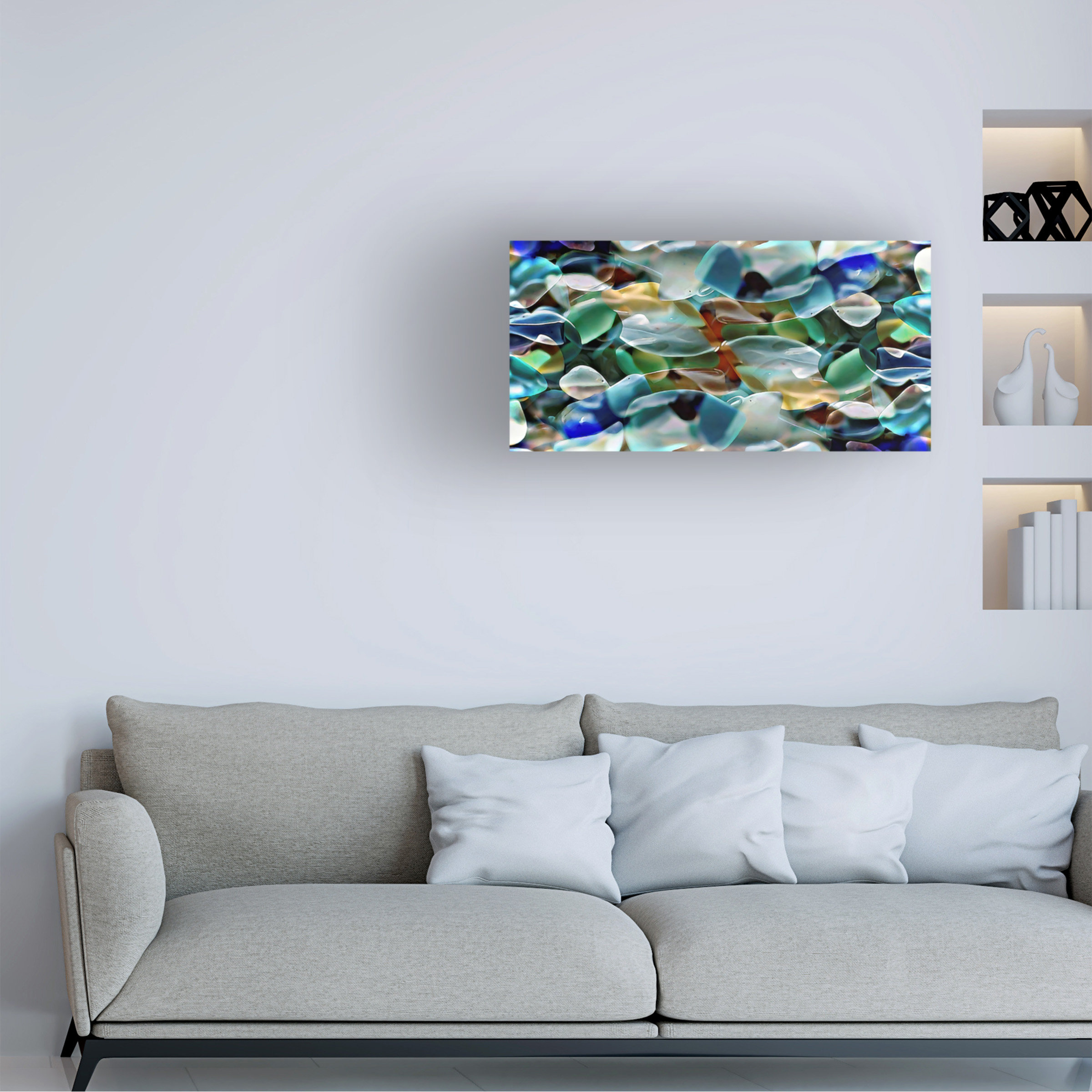 Trademark Fine Art Still Life Seaglass Abstract 2 On Canvas Painting ...