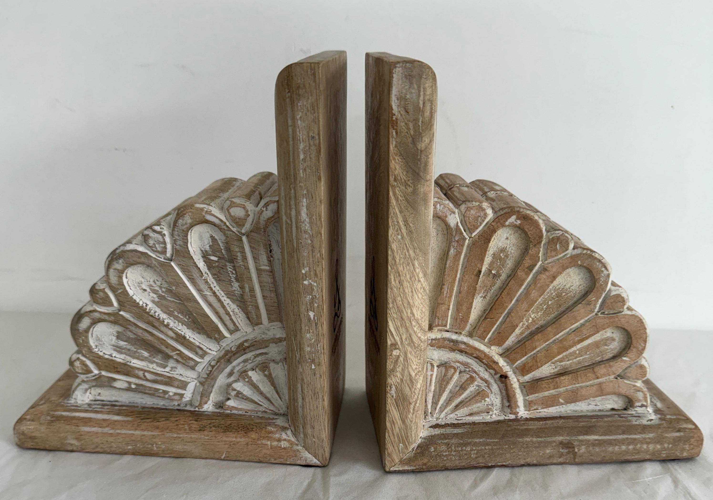 One Allium Way® Floral Wooden Bookend | Wayfair