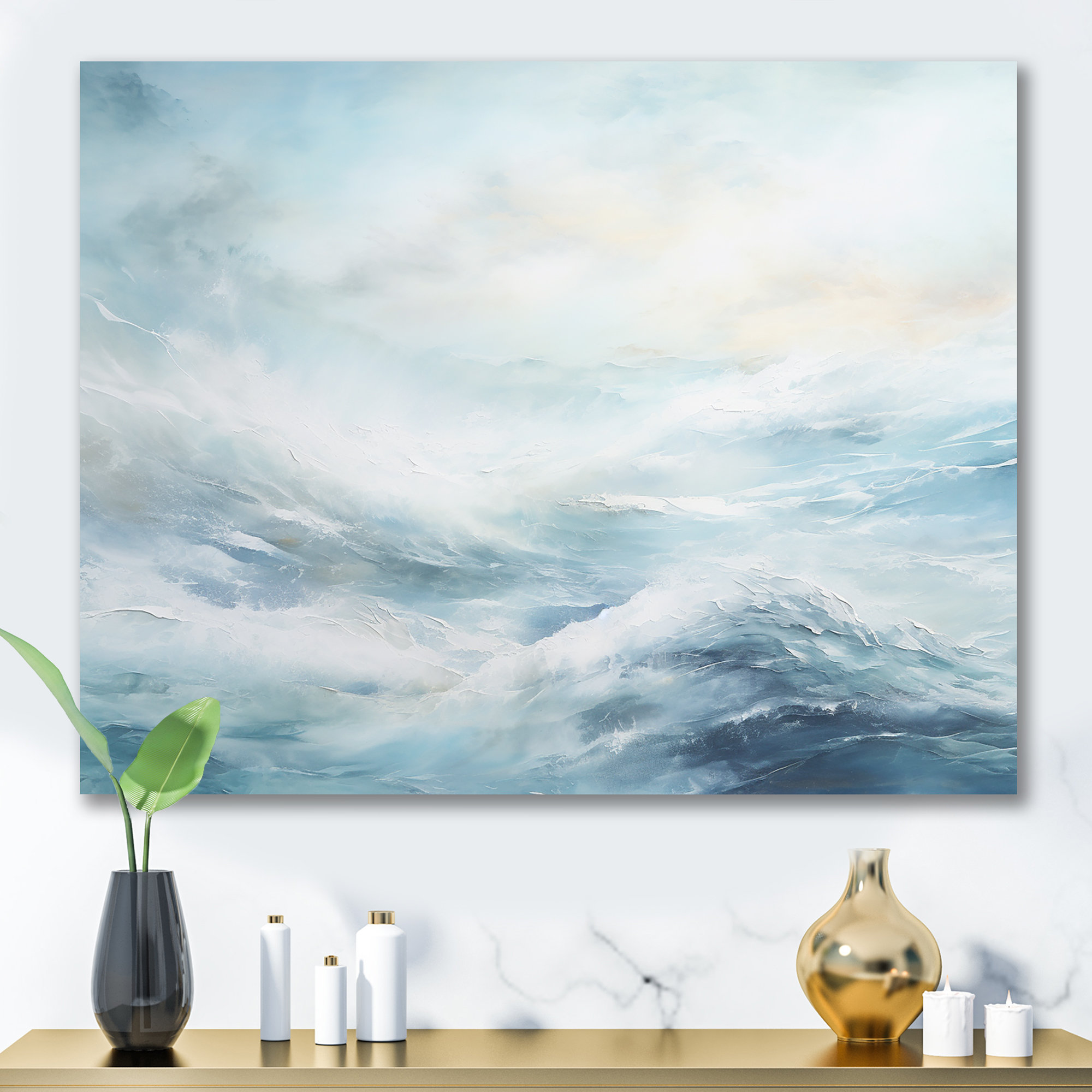 Wrought Studio™ Blue Storm Charm Liquid Art - Storms Canvas Prints ...