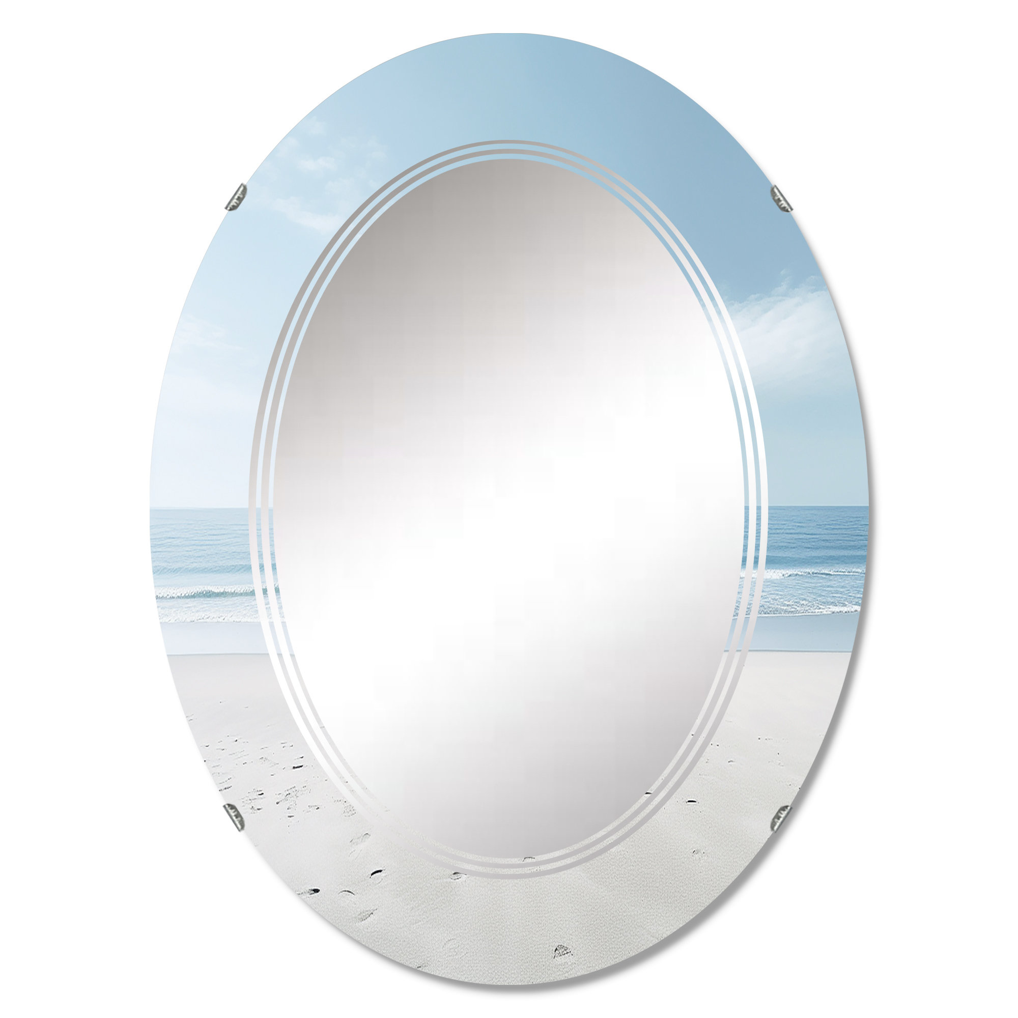 East Urban Home Durdham - Nautical & Beach Wall Mirror Oval | Wayfair