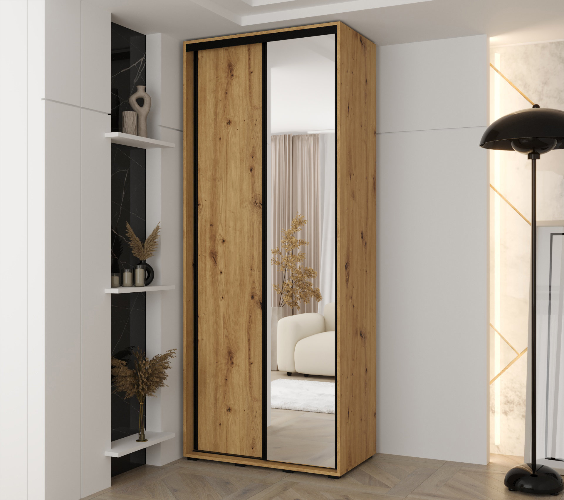 17 Stories Sliding Wardrobe Vado, 120 Cm Wide | Wayfair.ie