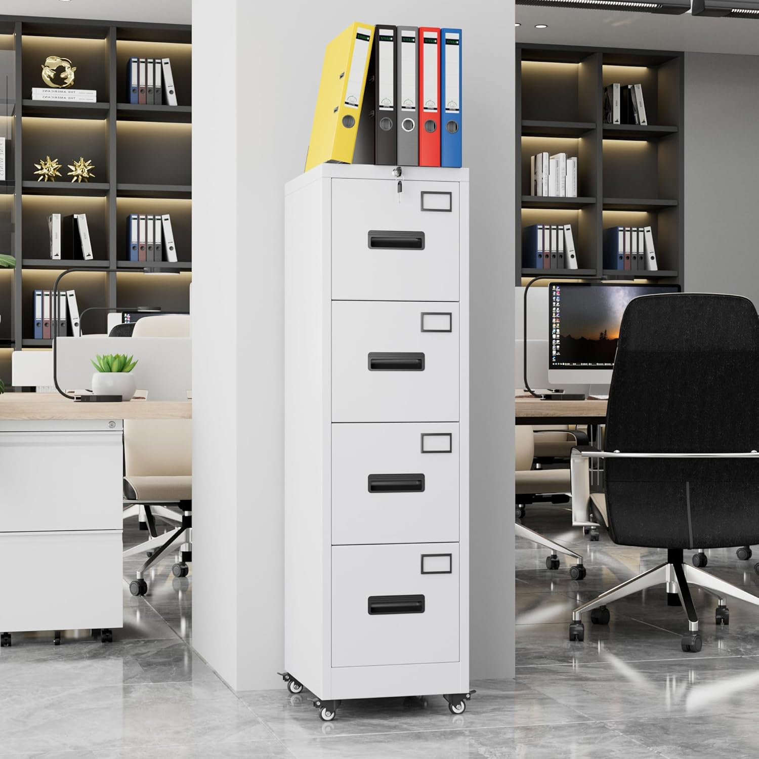 Wrought Studio Heavy Duty Steel File Cabinet with 4 Lockable Drawers ...