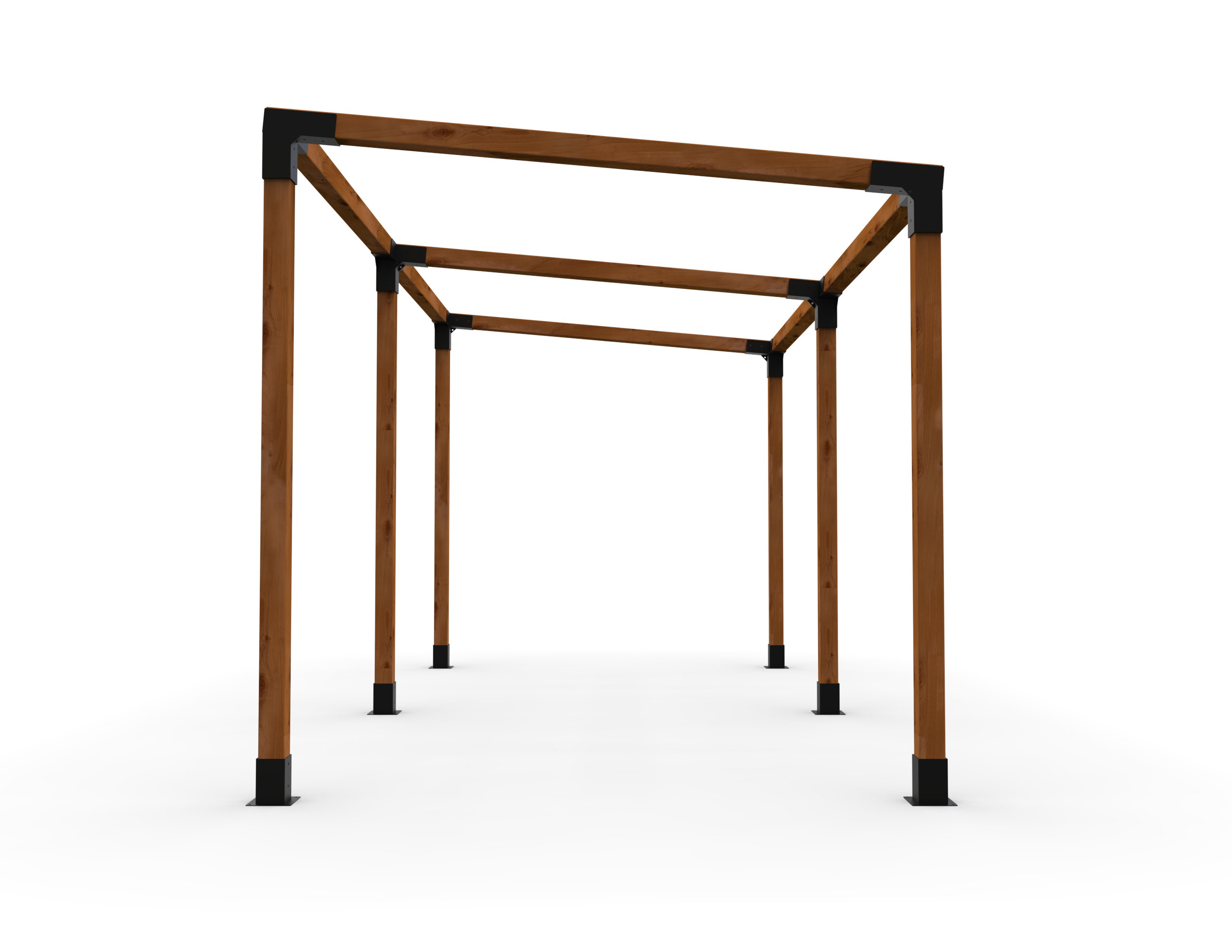 Bjorn Woodworks 4x4 Black 5 Degree Pergola Extender Brackets & Lean To ...