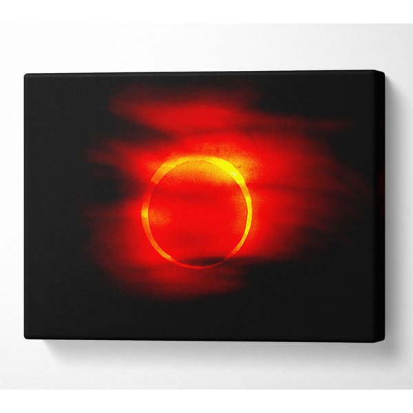 Latitude Run Total Eclipse Red - Wrapped Canvas Print | Wayfair.co.uk