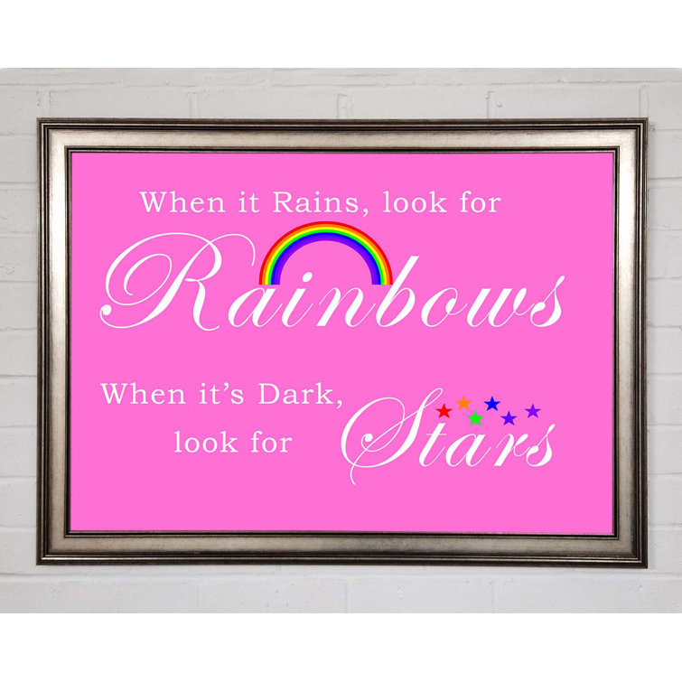 Happy Larry Girls Room Quote When It Rains Look For Rainbows 2 Vivid ...