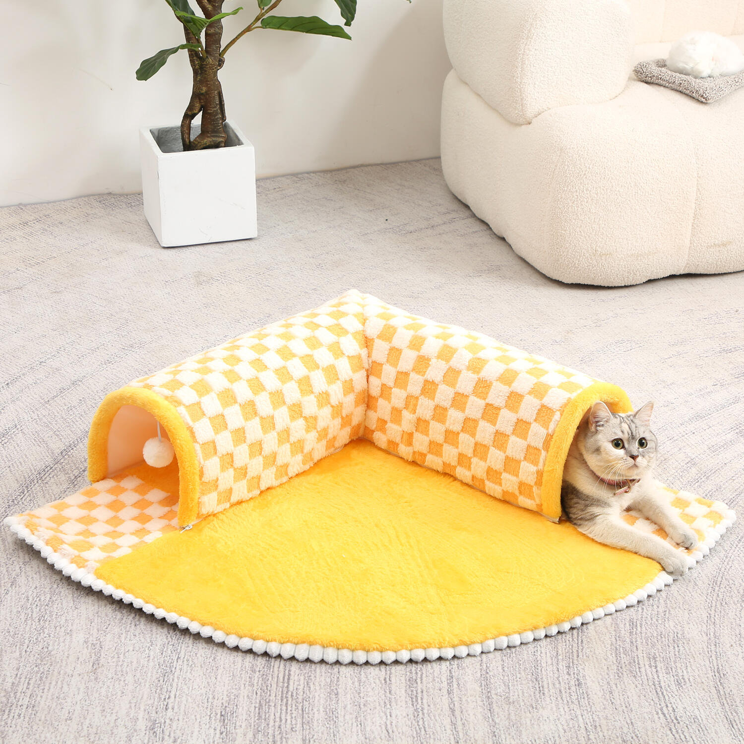 Tucker Murphy Pet™ Editha Anti Collapse Cat Tunnel Bed Detachable ...
