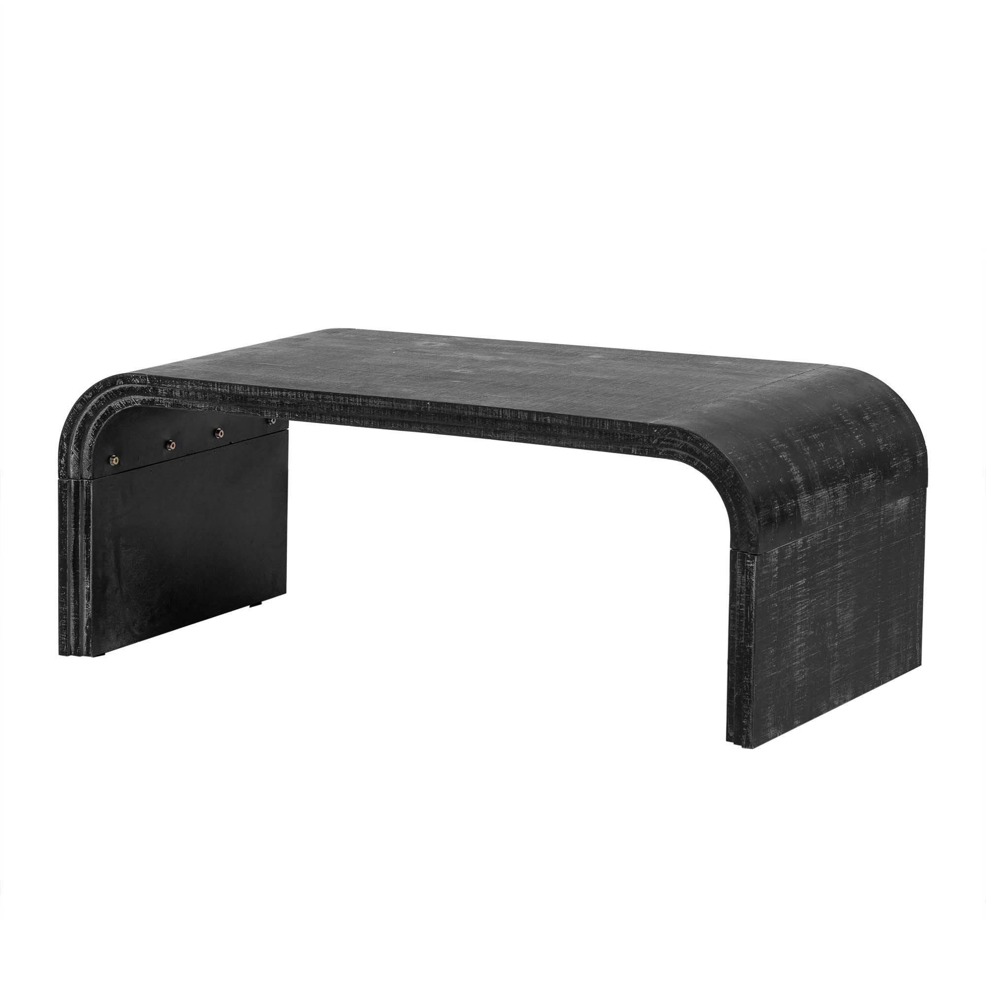 Gracie Oaks Minimalist Coffee Table With Curved Art Deco Design For ...