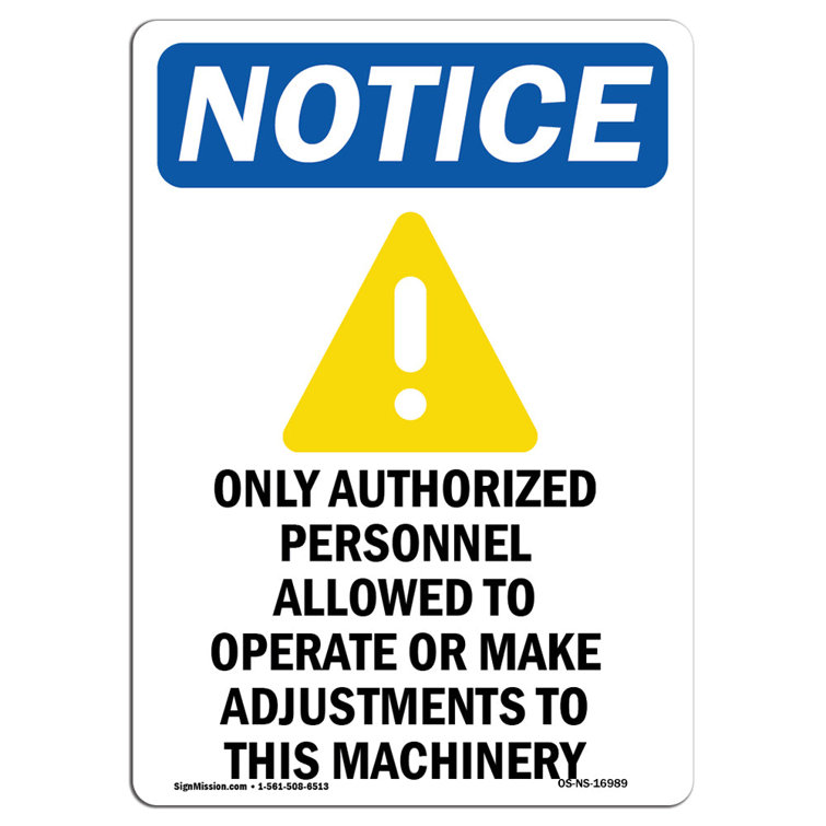 SignMission Only Authorized Personnel Operate Sign | Wayfair