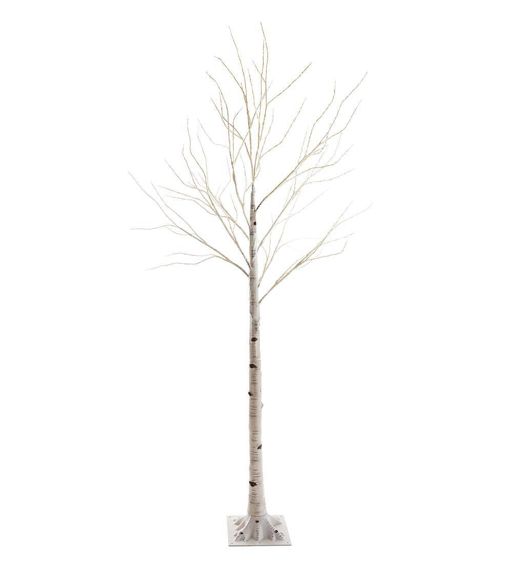 Primrue 84'' 7'H Indoor/Outdoor Artificial Birch Tree with 280 Warm ...