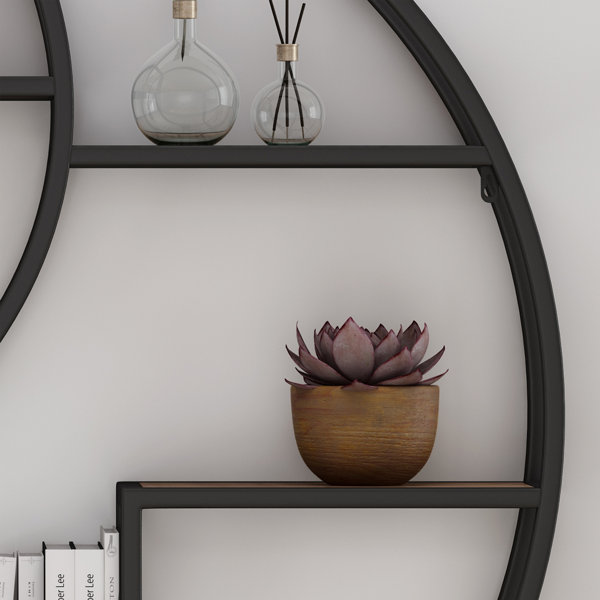 17 Stories Aitkin Industrial Hanging Circular Wall Shelf & Reviews ...