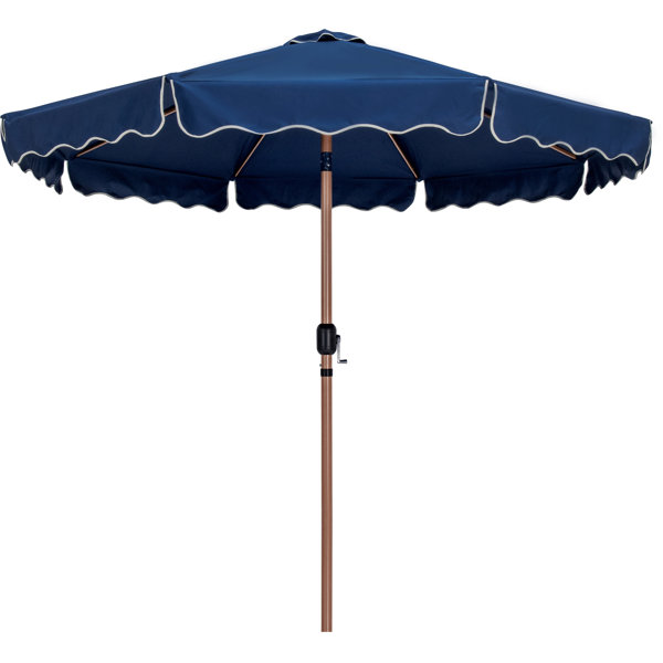 Arlmont & Co. Chavonte Fabric With Piping / Aluminum Patio Umbrella ...