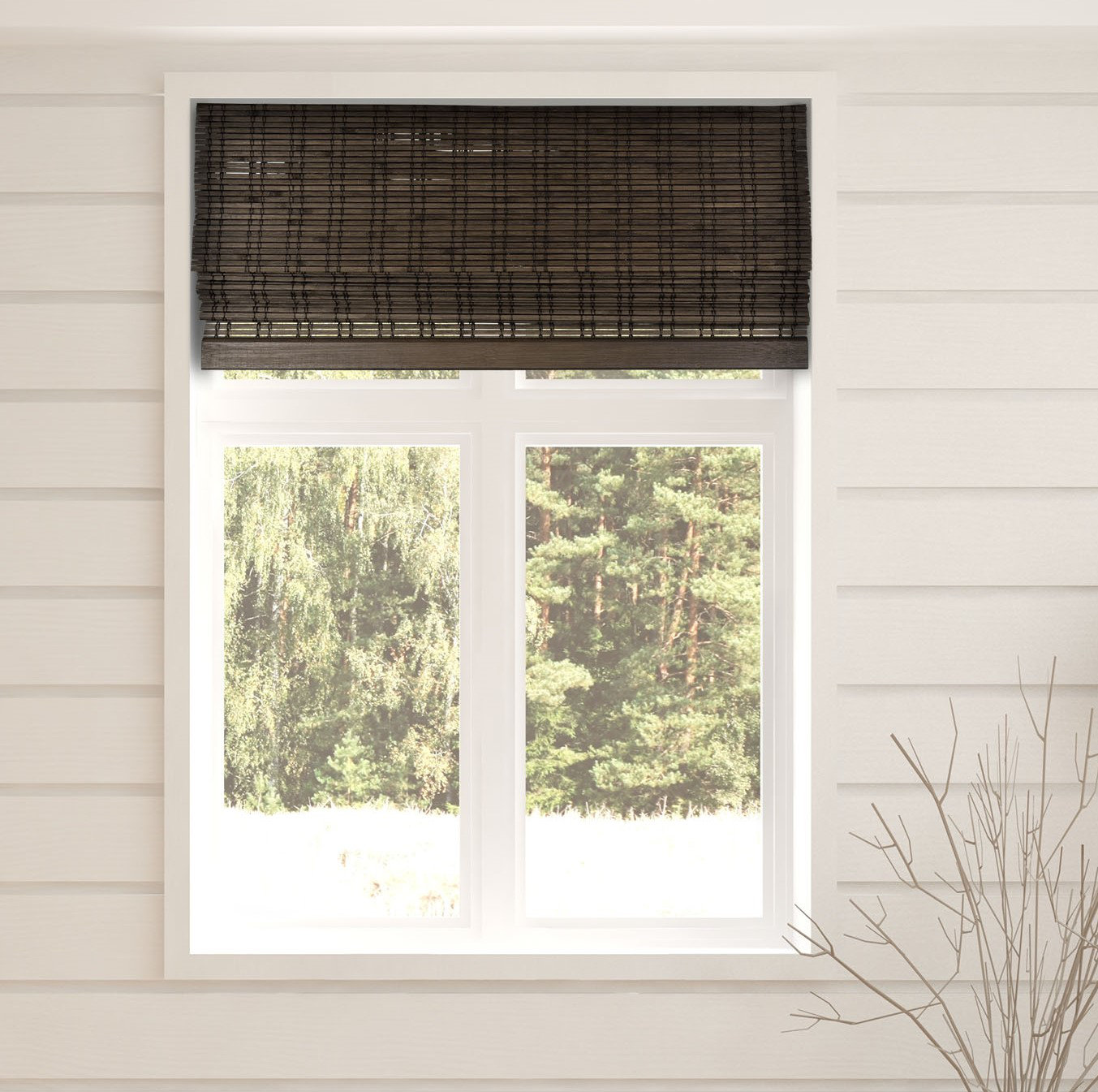 Arlo Blinds Dali Walnut Sheer Bamboo Roman Shades & Reviews | Wayfair