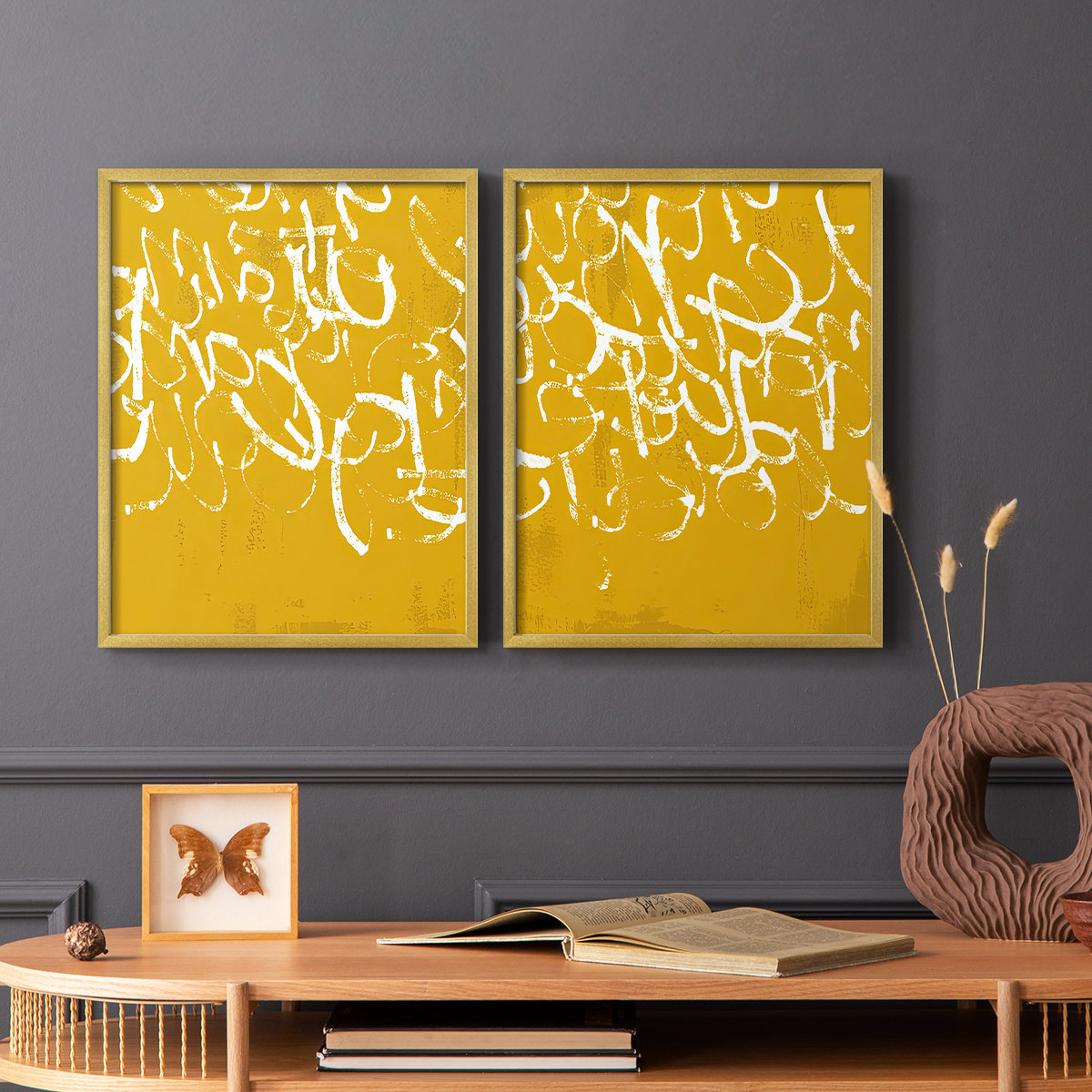 Ebern Designs Escrito I-Premium Framed Print -Ready to Hang - No Nails ...