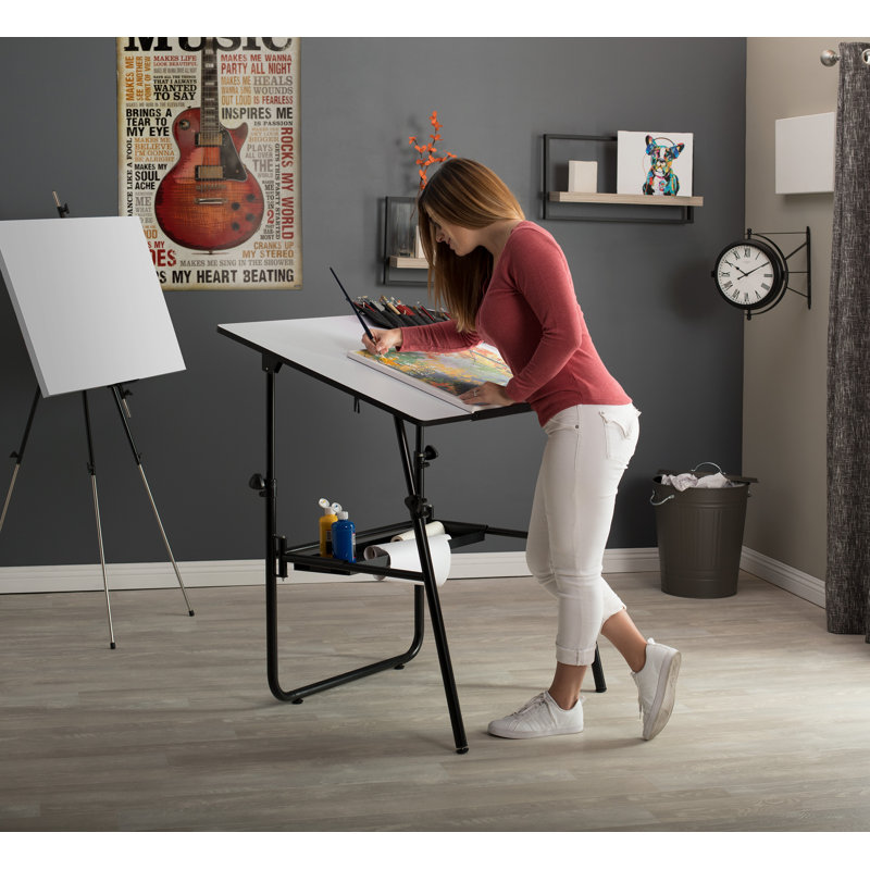 Studio Designs Ultima 42'' Desk, Folding Art, Craft and Drafting Table ...