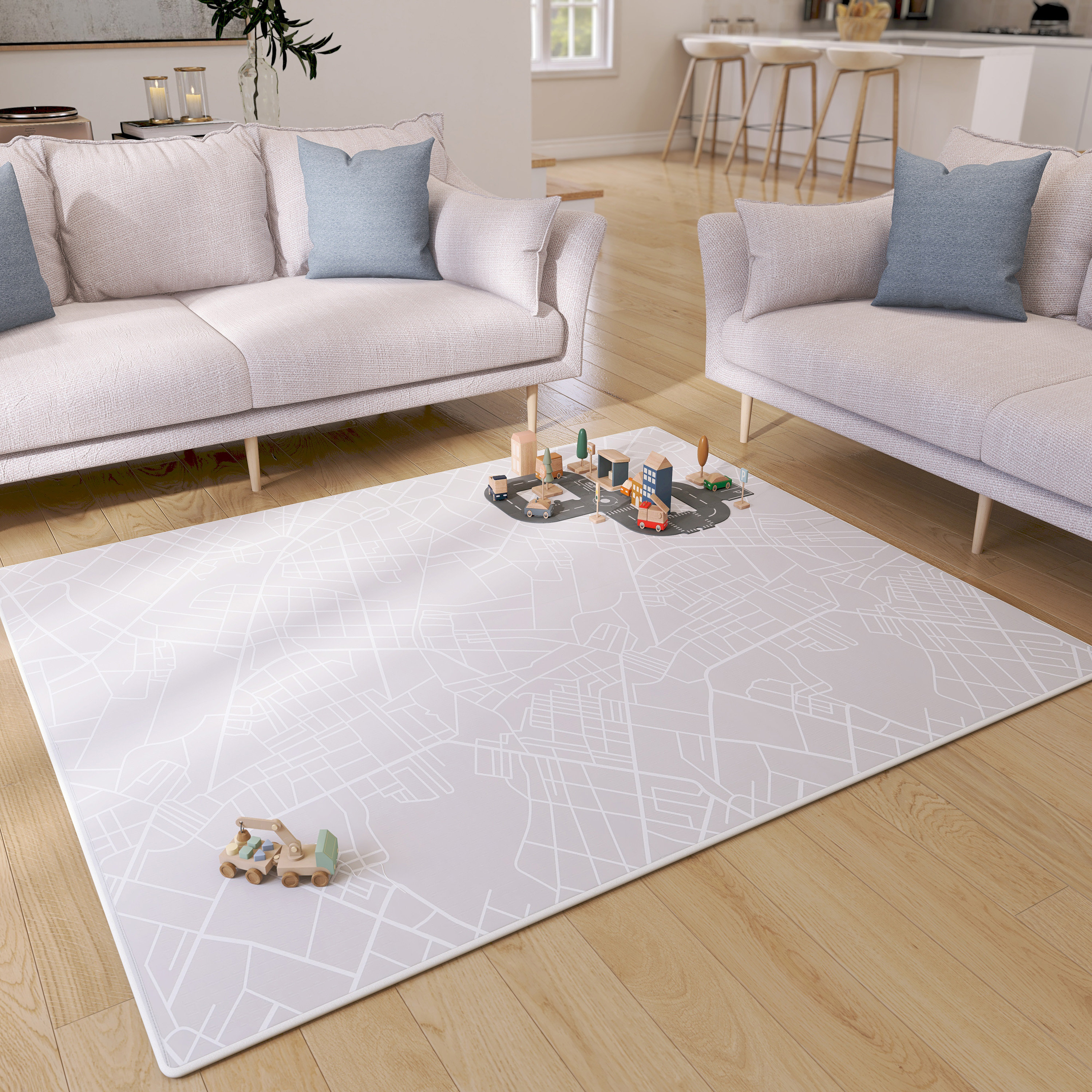 Evolur Cozycush Reversible Non-toxic Baby Kids Playmat || Foldable ...