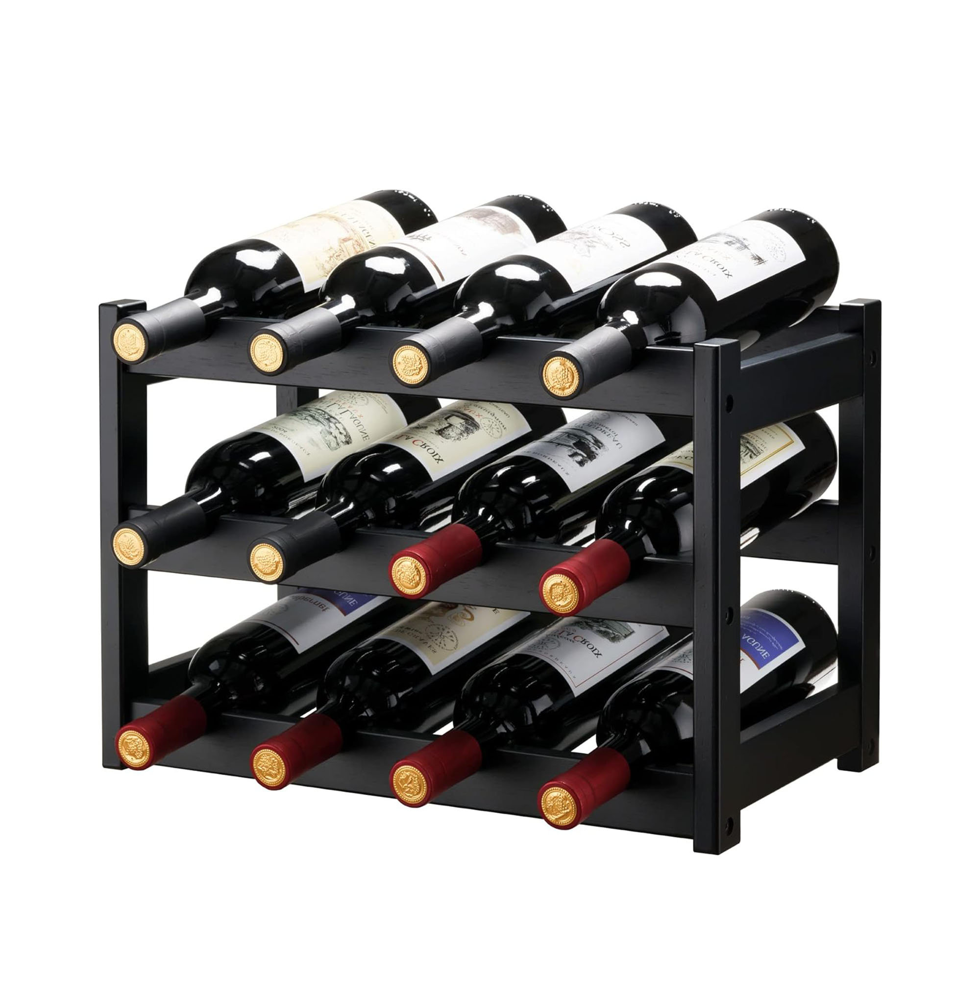Dakota Fields Bamboo Wine Rack,Sturdy And Durable Wine Storage Cabinet ...