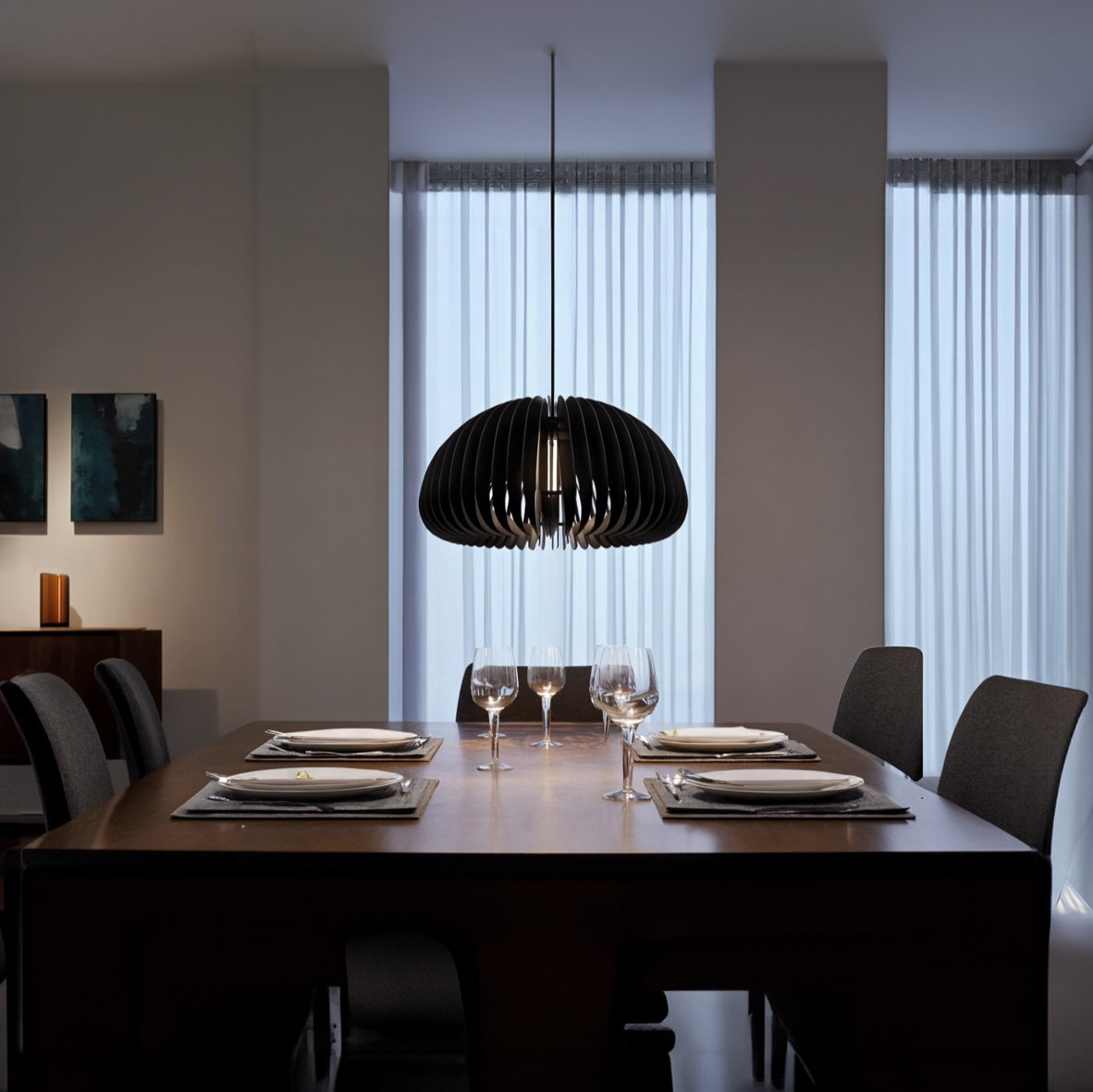 Millwood Pines Luna Wood Pendant Lighting - Wayfair Canada