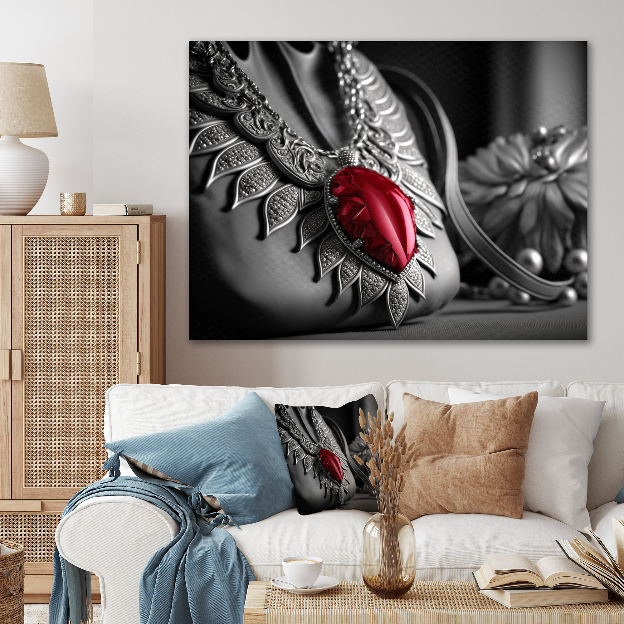 Mercer41 Vintage Glam Accessories in Red and Black VII - Unframed Print ...