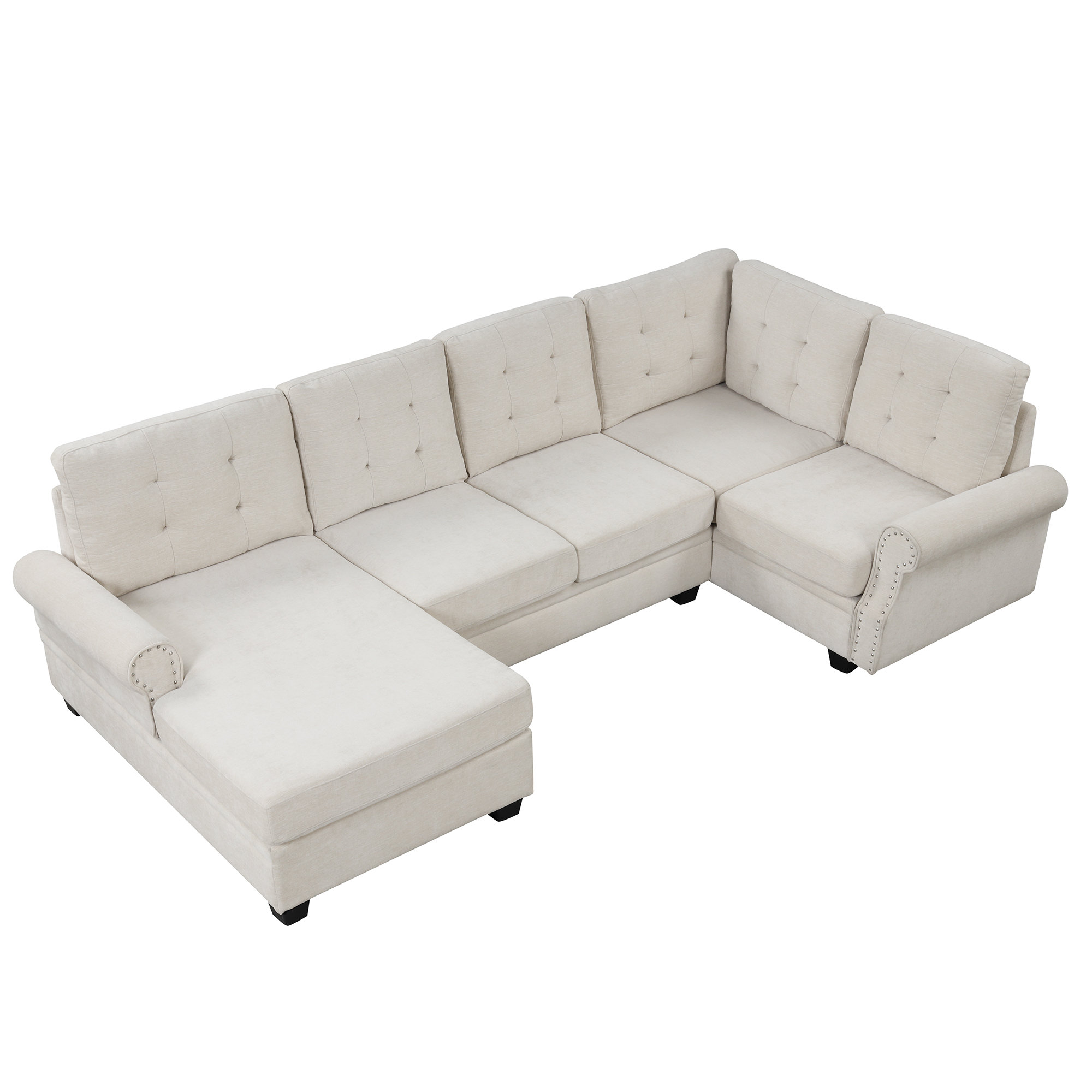 Wildon Home® Arisbet 120'' Rolled Arm Chesterfield Sofa | Wayfair