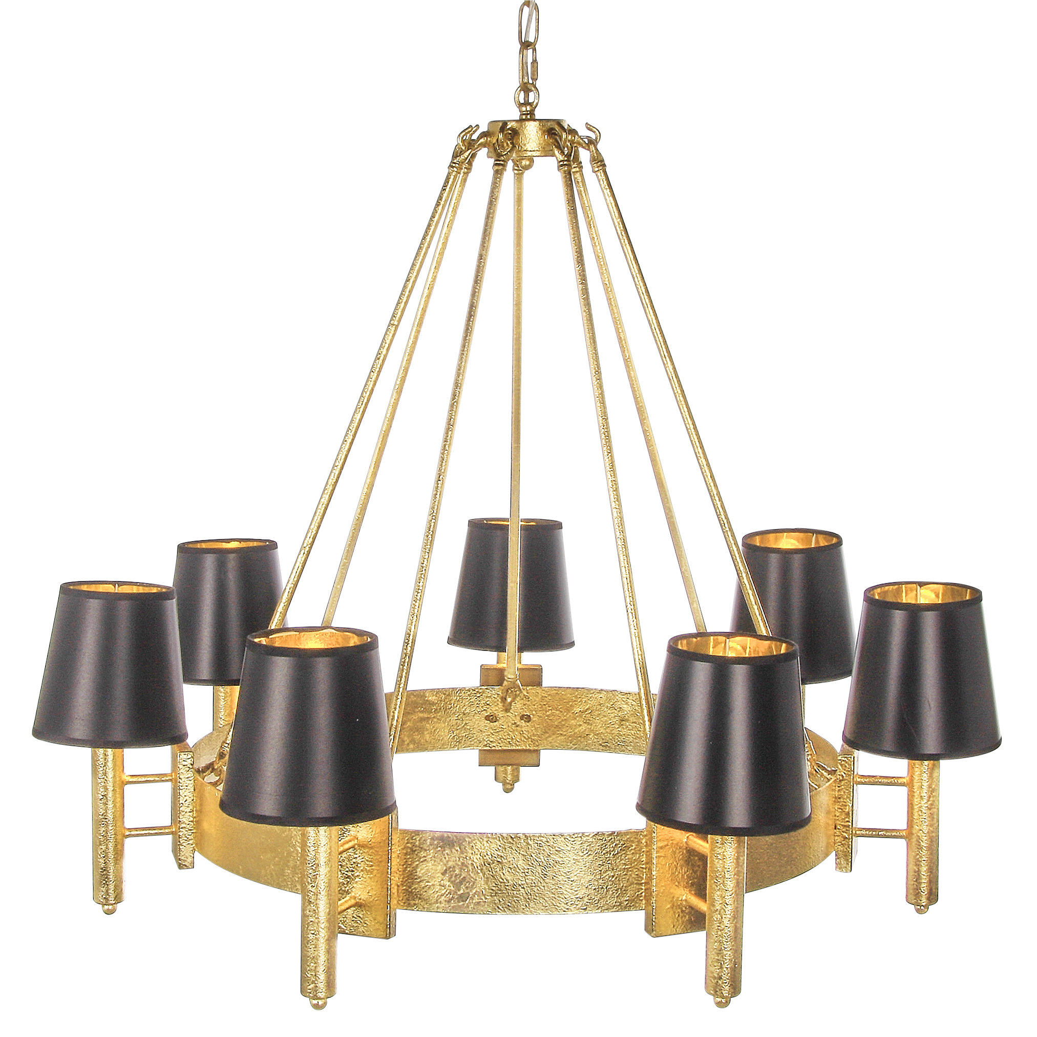 ellahome Hampton 7 - Light Shaded Wagon Wheel Chandelier | Perigold