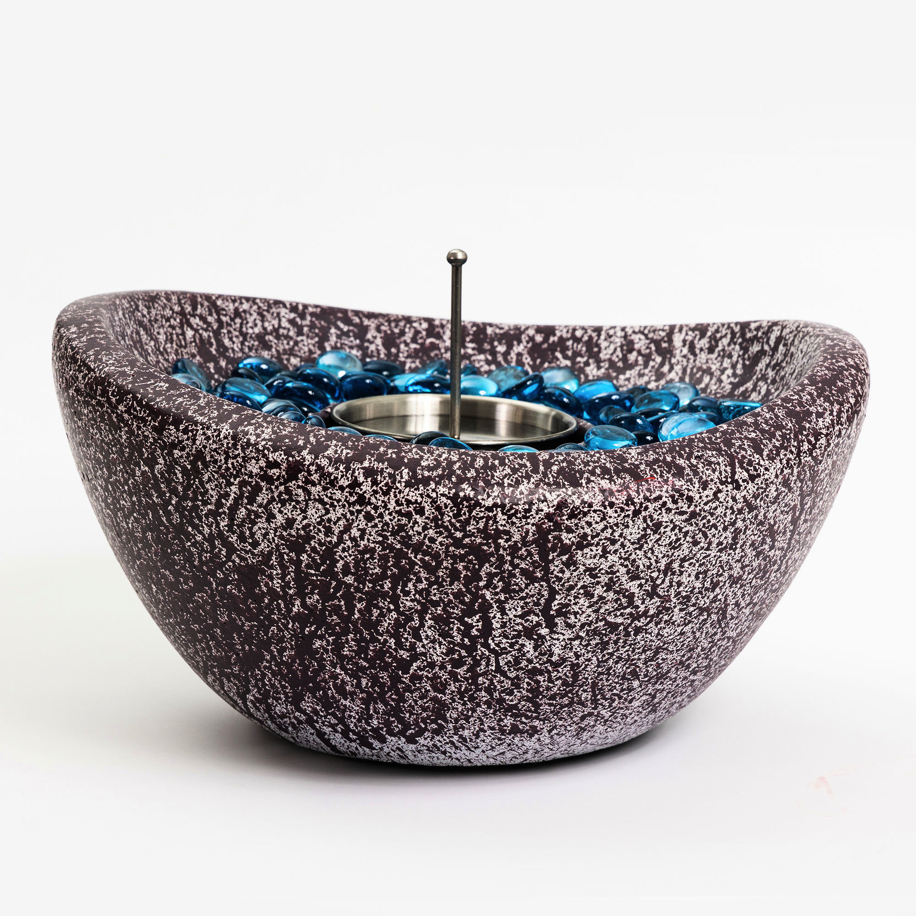 Latitude Run® Ethanol Fireplace - Black Portable Tabletop Fire Pit With ...