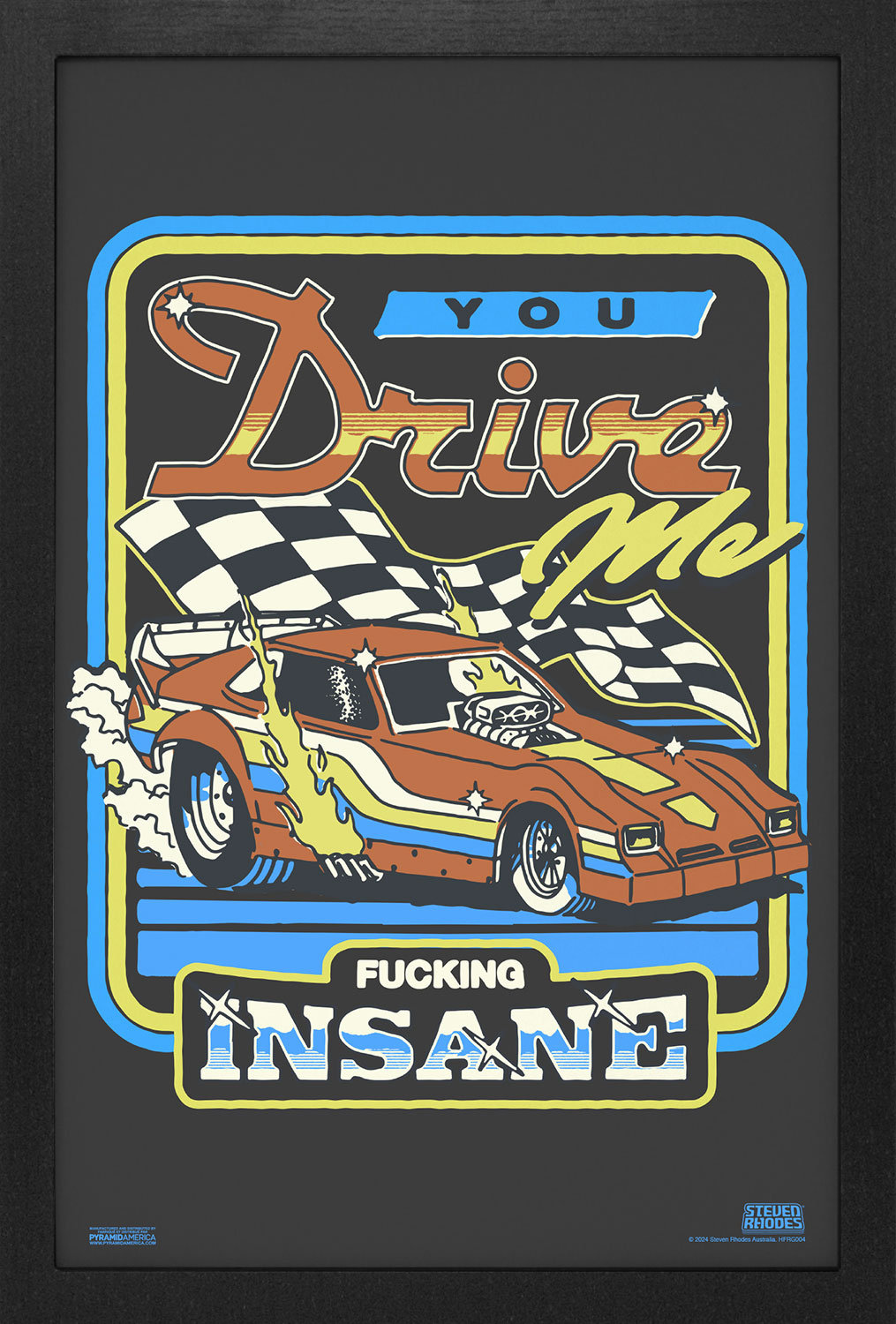 Ebern Designs Steven Rhodes - You Drive Me Insane 11x17 Gel-Coat Framed ...