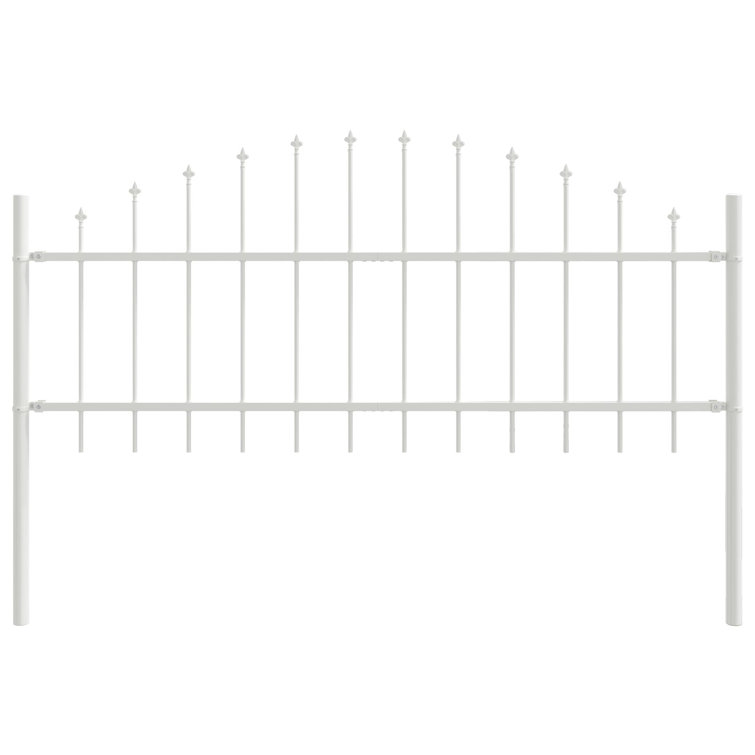 Marlow Home Co. 115cm H x 170cm W Powder-Coated Steel Border Fencing ...