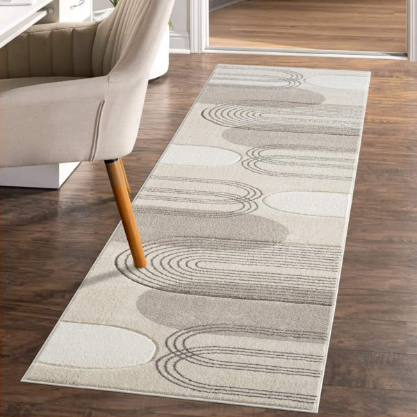 17 Stories Runner Munashe Geometric Runner 80cm X 300cm Area Rug ...