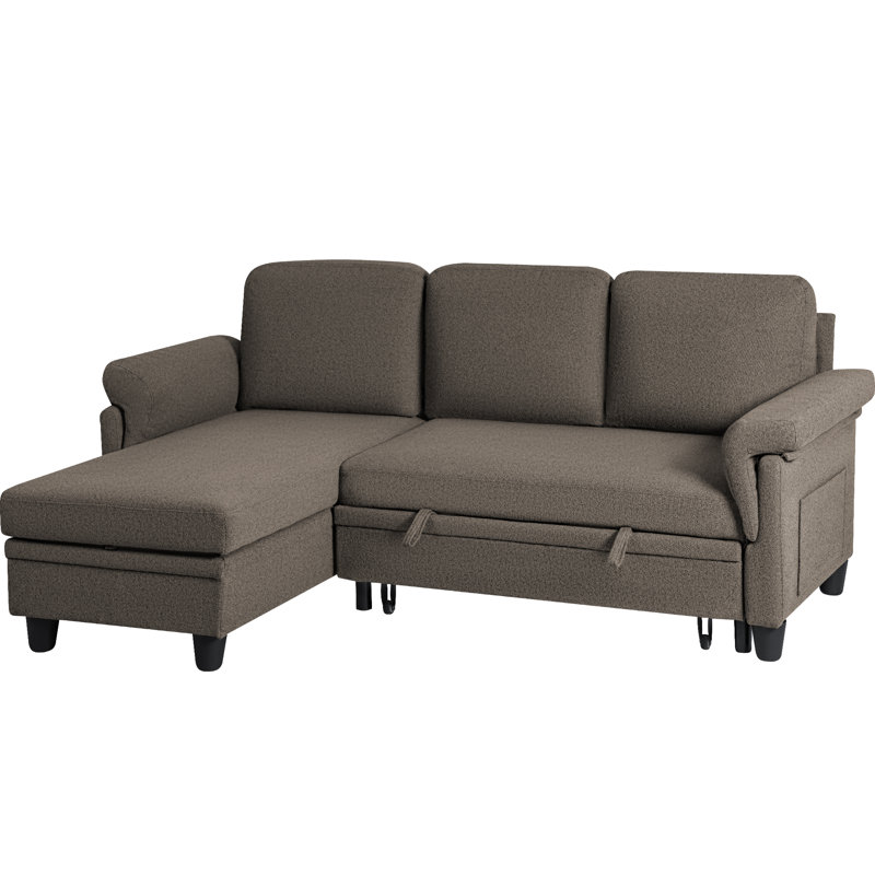 Latitude Run® Versatile Sectional Sofa Couch, Small Sleeper Sofa with ...