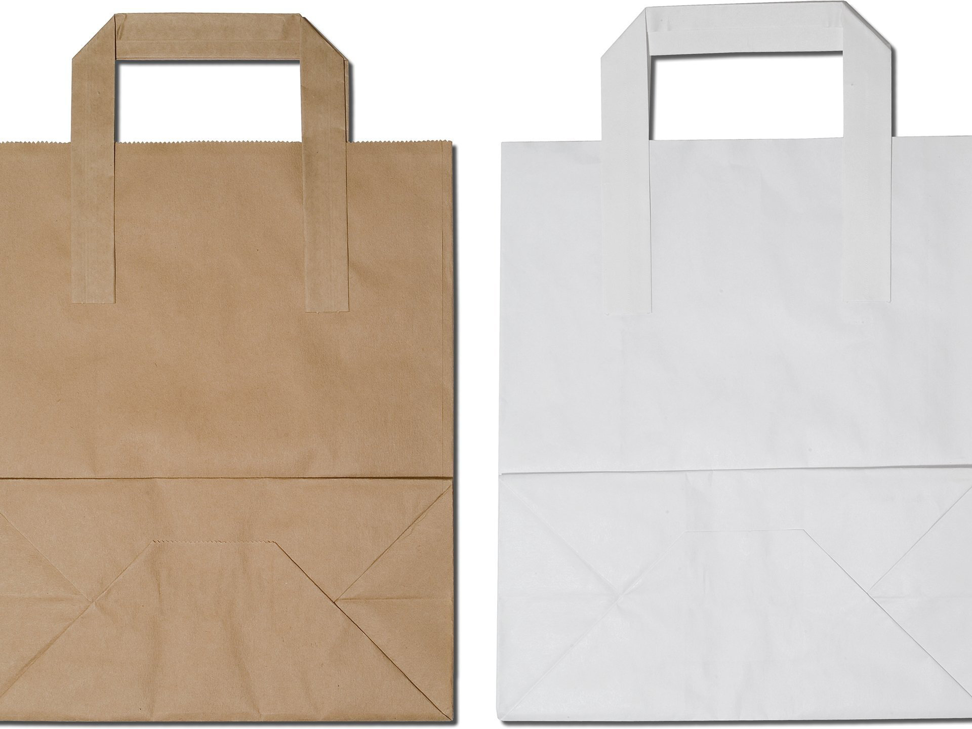 Rebrilliant Brown And White Paper Bags With Handles / Versatile And ...