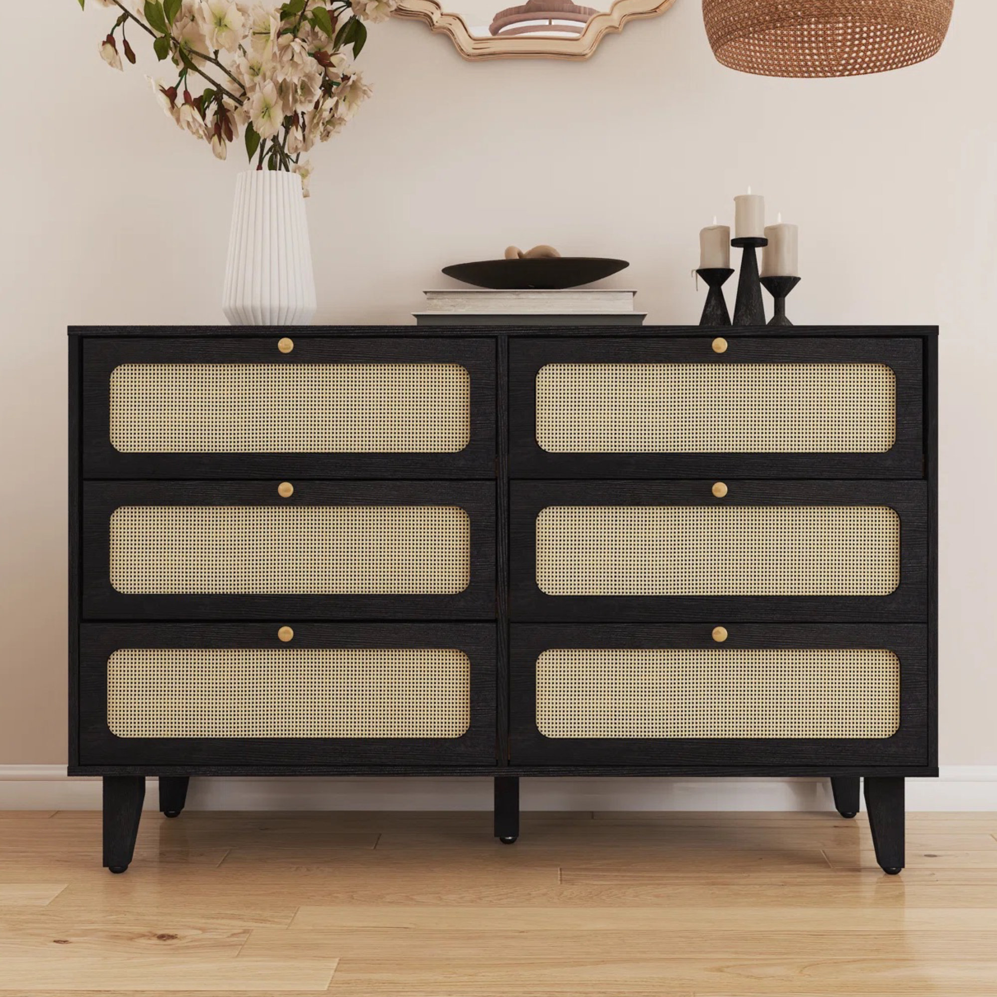 Bay Isle Home™ Audun Rattan 6 Drawer Dresser & Reviews - Wayfair Canada