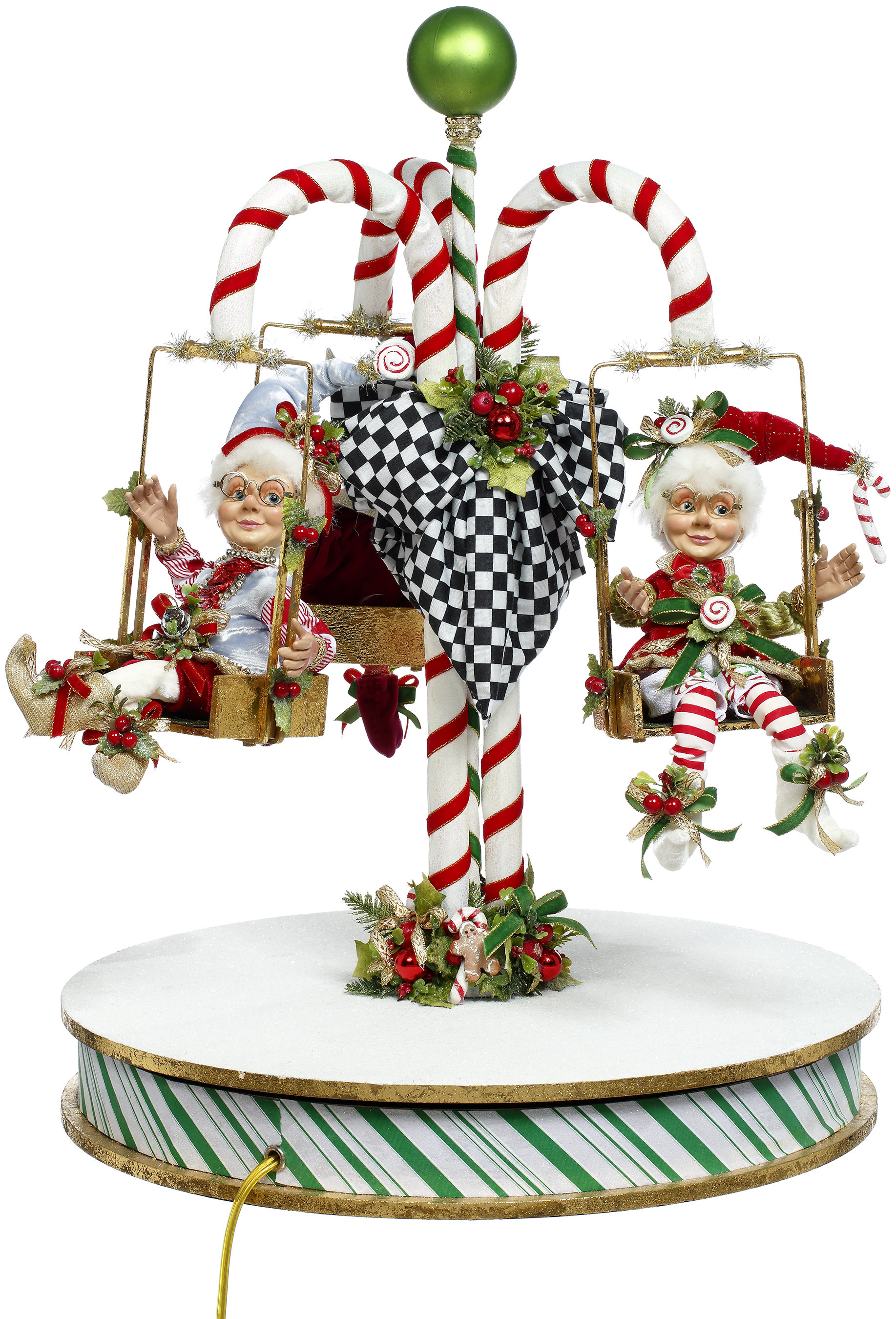 Mark Roberts Candycane Carousel With Elf - 24.5 Inches - Wayfair Canada