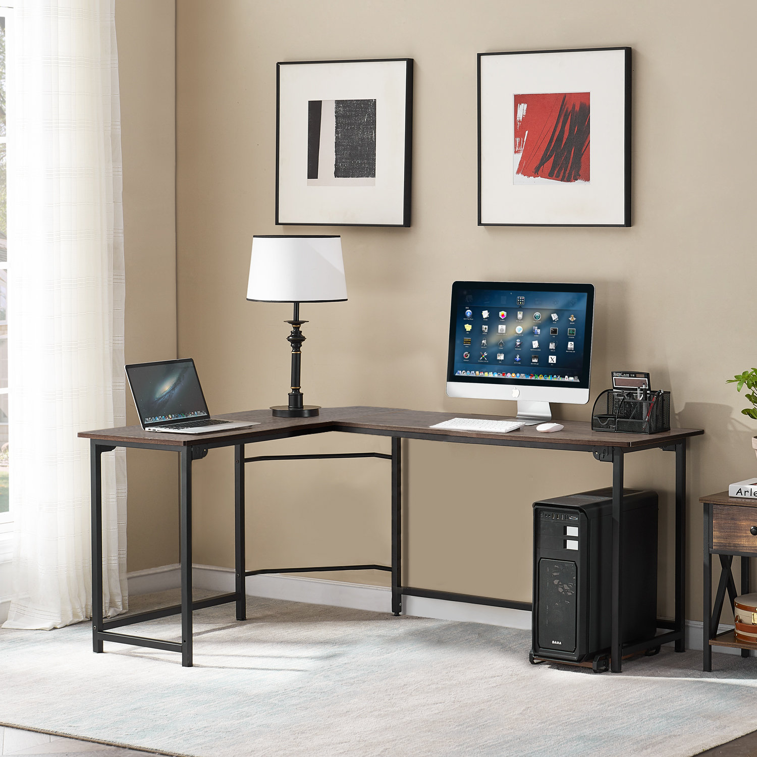 Ebern Designs Kowal L-Shape Desk & Reviews | Wayfair
