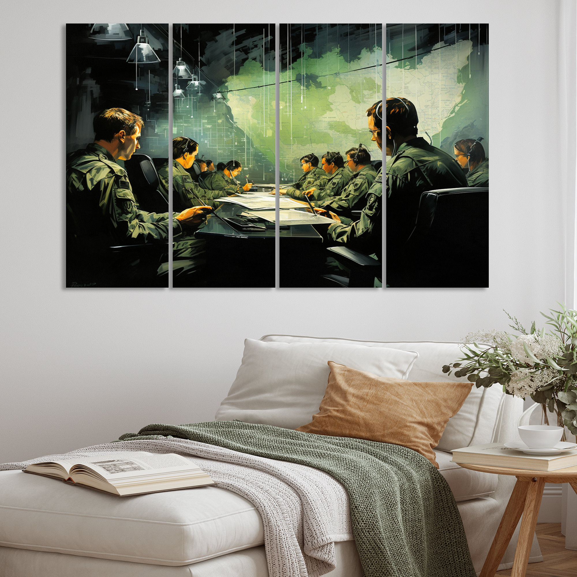 Winston Porter Military Mission Command II On Canvas 4 Pieces Print ...