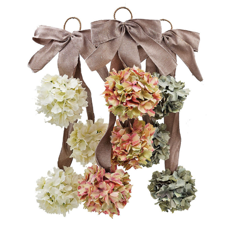 Primrue Hydrangeas Swags - Set of 3 - Multi | Wayfair