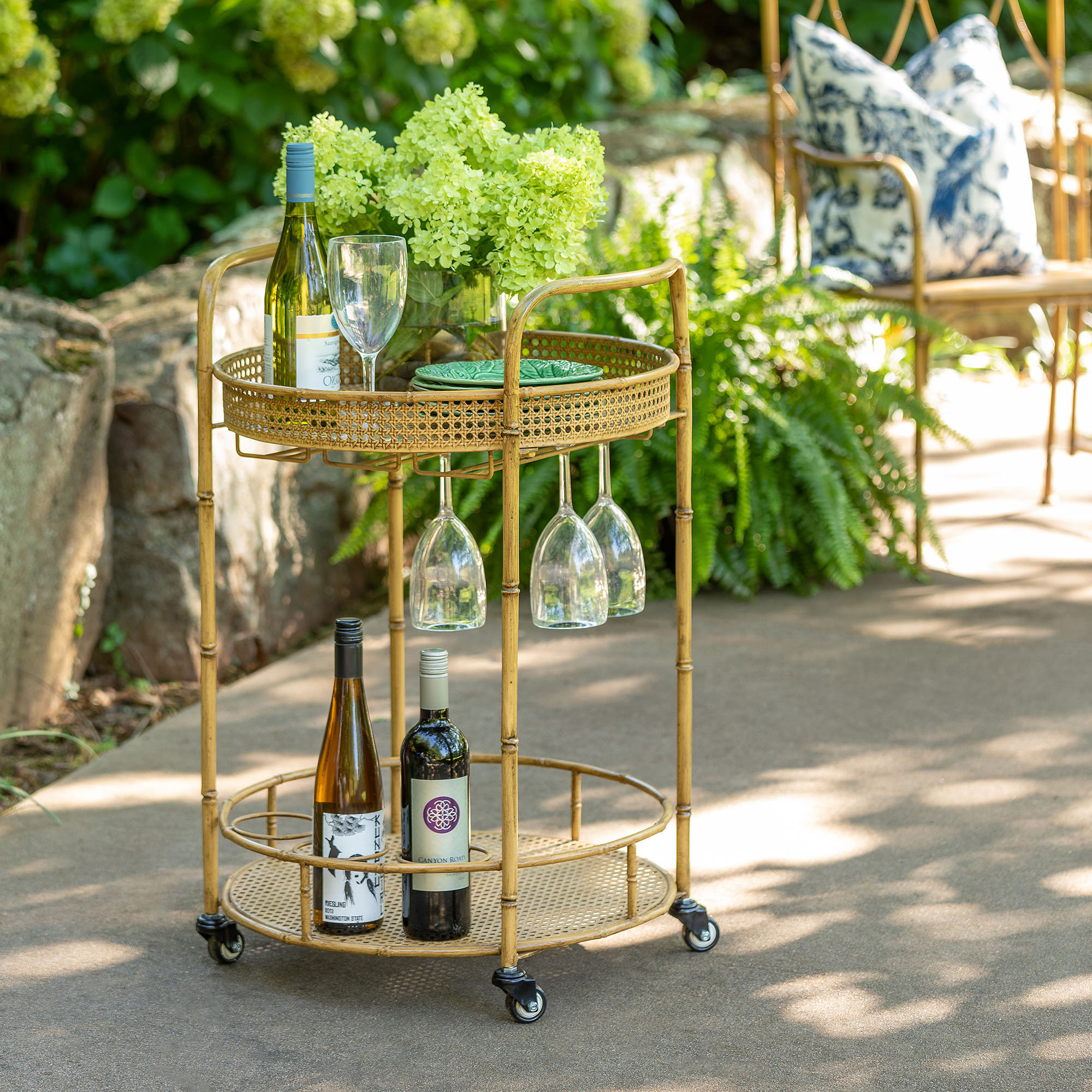 Park Hill Collection Roanoke Metal Bar Cart | Wayfair