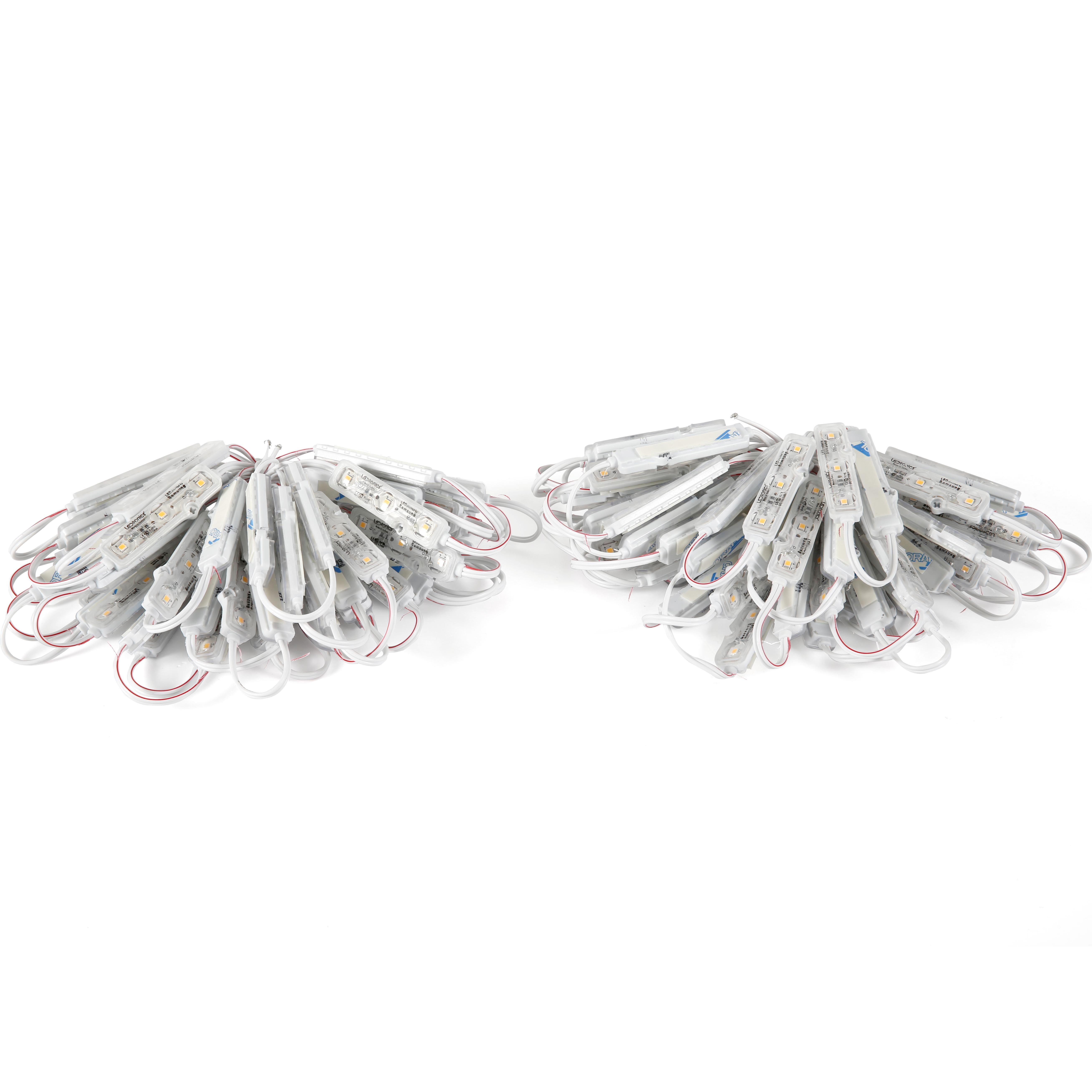 MT Displays M&T Displays 2X50 Pcs 2835 3 LED Module 12V DC 3000K White ...