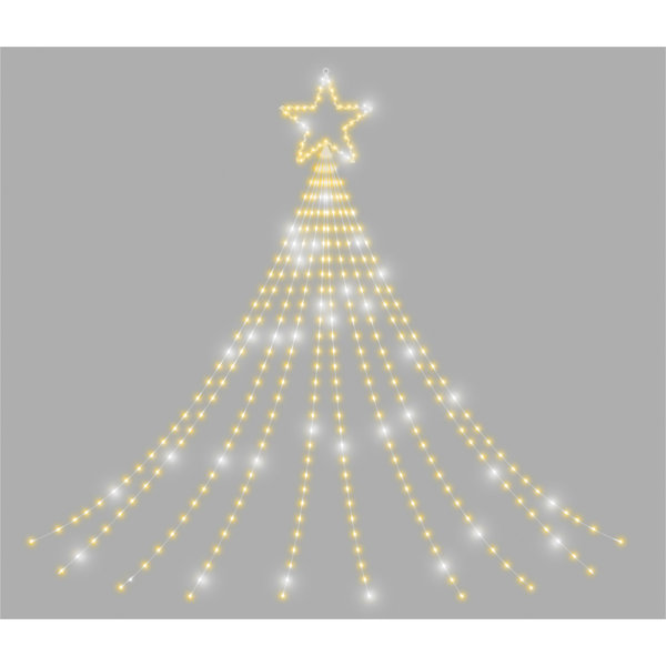 The Seasonal Aisle Waterfall 2D Christmas Tree with Warm White LEDs ...
