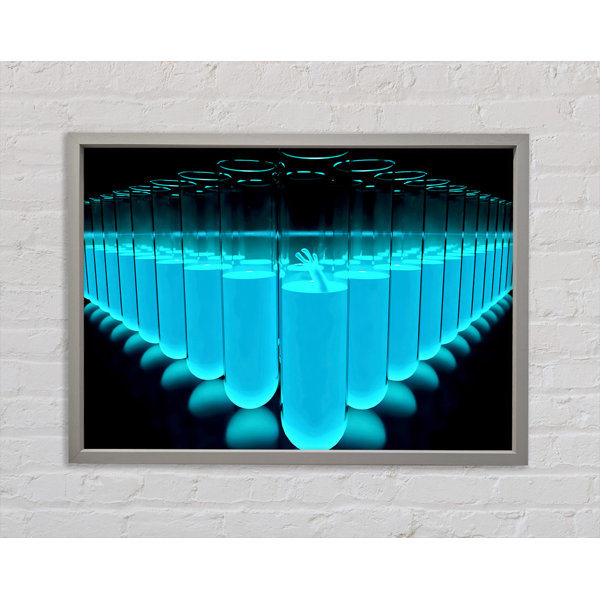 Bright Star Blue Test Tubes - Single Picture Frame Art Prints on Canvas ...