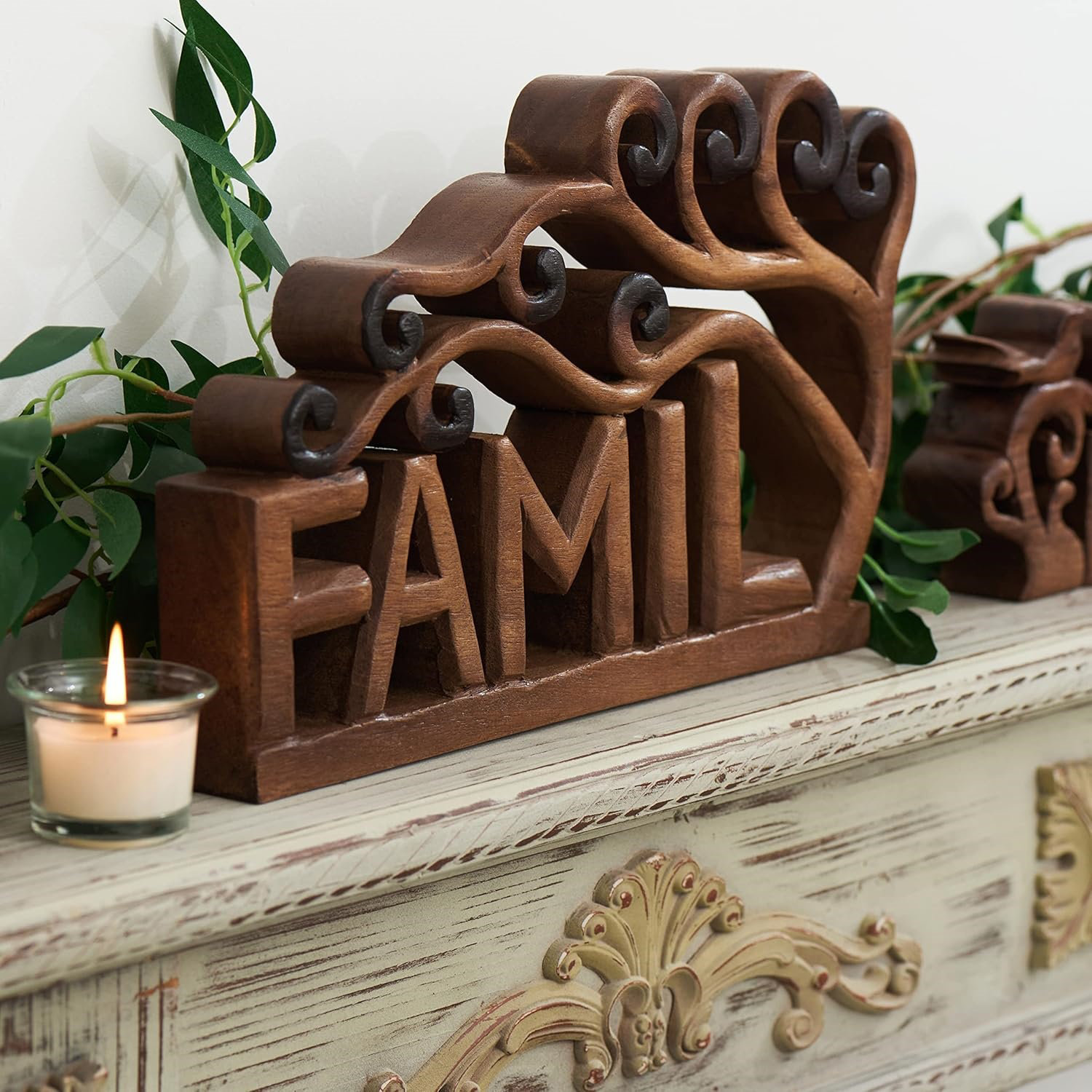 Lark Manor Wooden Family Sign For Home Decor - Farmhouse Family ...