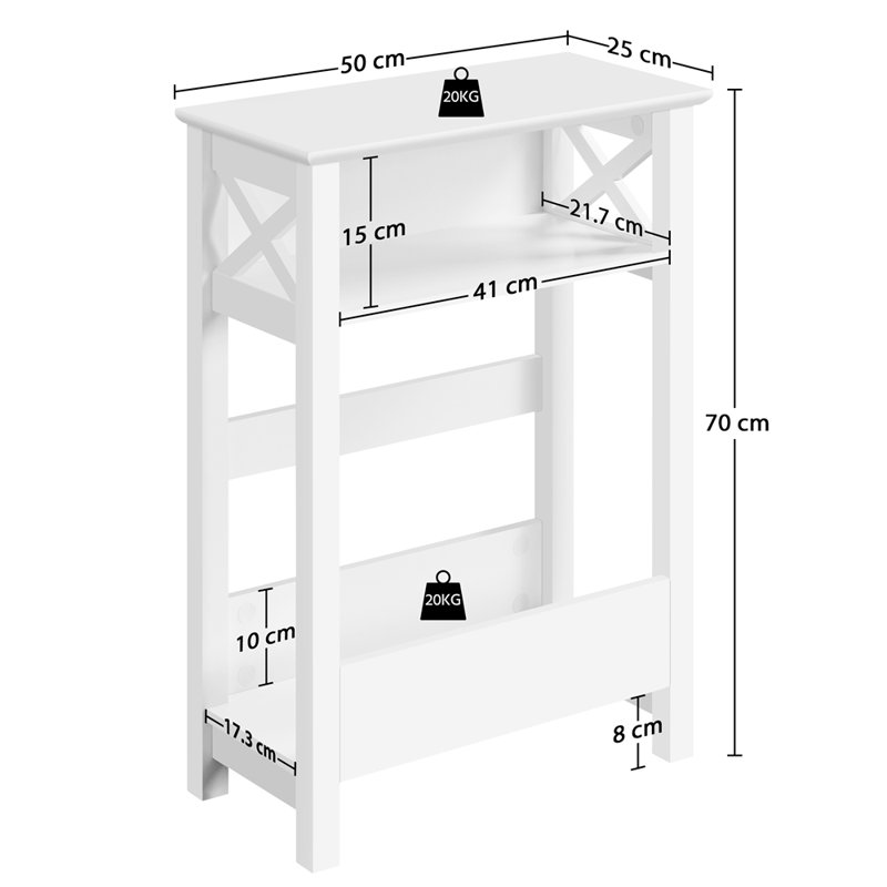 Yaheetech Narrow Side Table with Storage & Reviews | Wayfair.co.uk