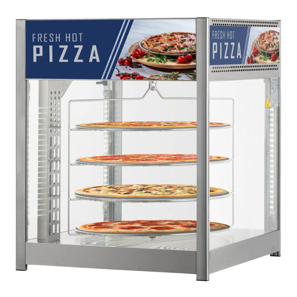 KoolMore 24 in. Commercial Pizza Display Warmer for 18 in. Pies with 4 ...