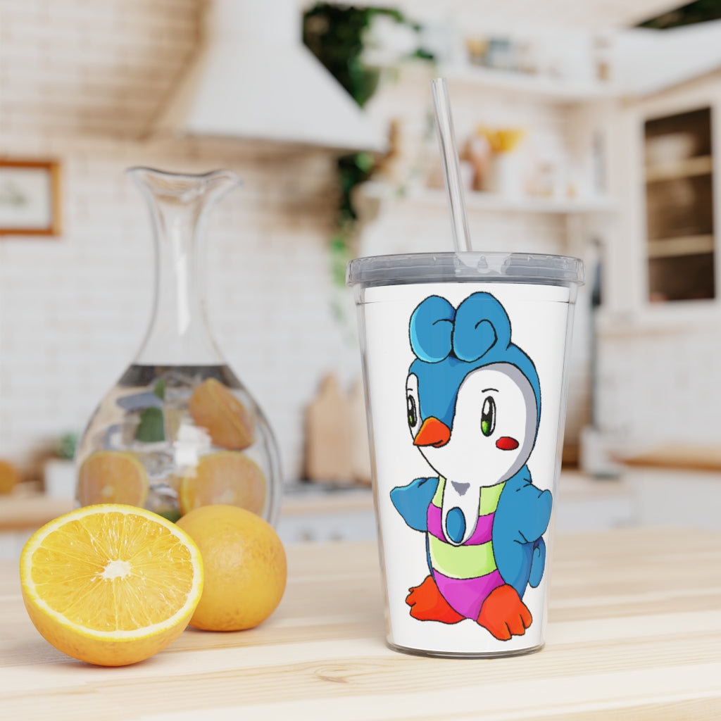 East Urban Home Penny Plastic Tumbler With Straw | Wayfair