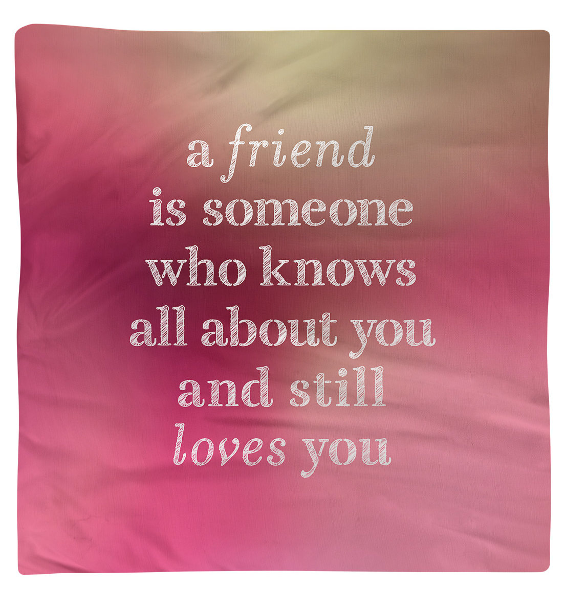 East Urban Home Love and Friendship Collection Pink Glow Quote Dinner ...