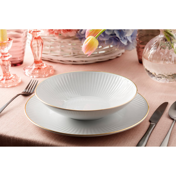 Creatable Valencia 12 Piece Porcelain Dinnerware Set - Service for 6 ...