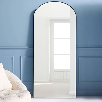 17 Stories Finka Wood Flat Mirror & Reviews | Wayfair